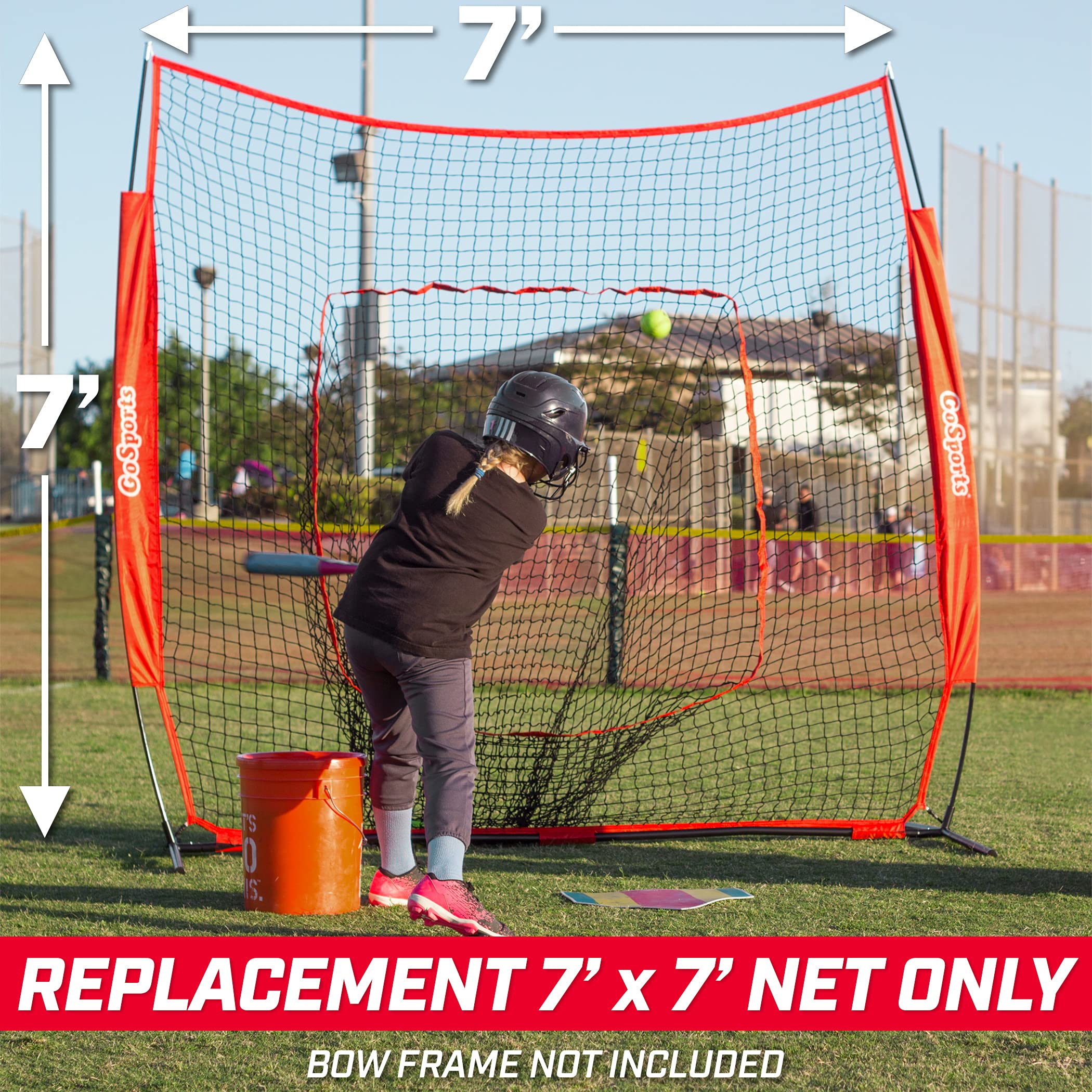 GoSports Replacement 7 ft x 7 ft Baseball/Softball Net - Compatible ...