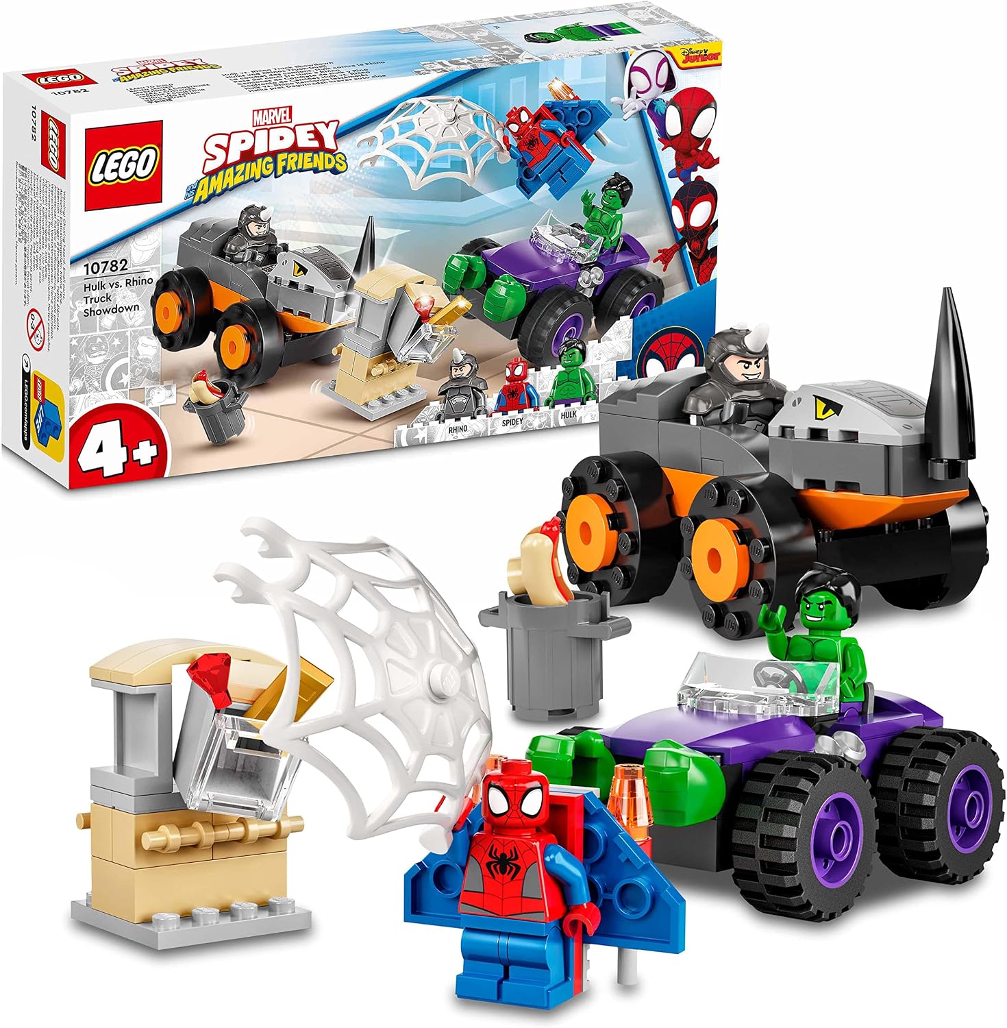 Amazon.com: Lego 10782 Marvel Hulk vs. Rhino Monster Truck Showdown ...
