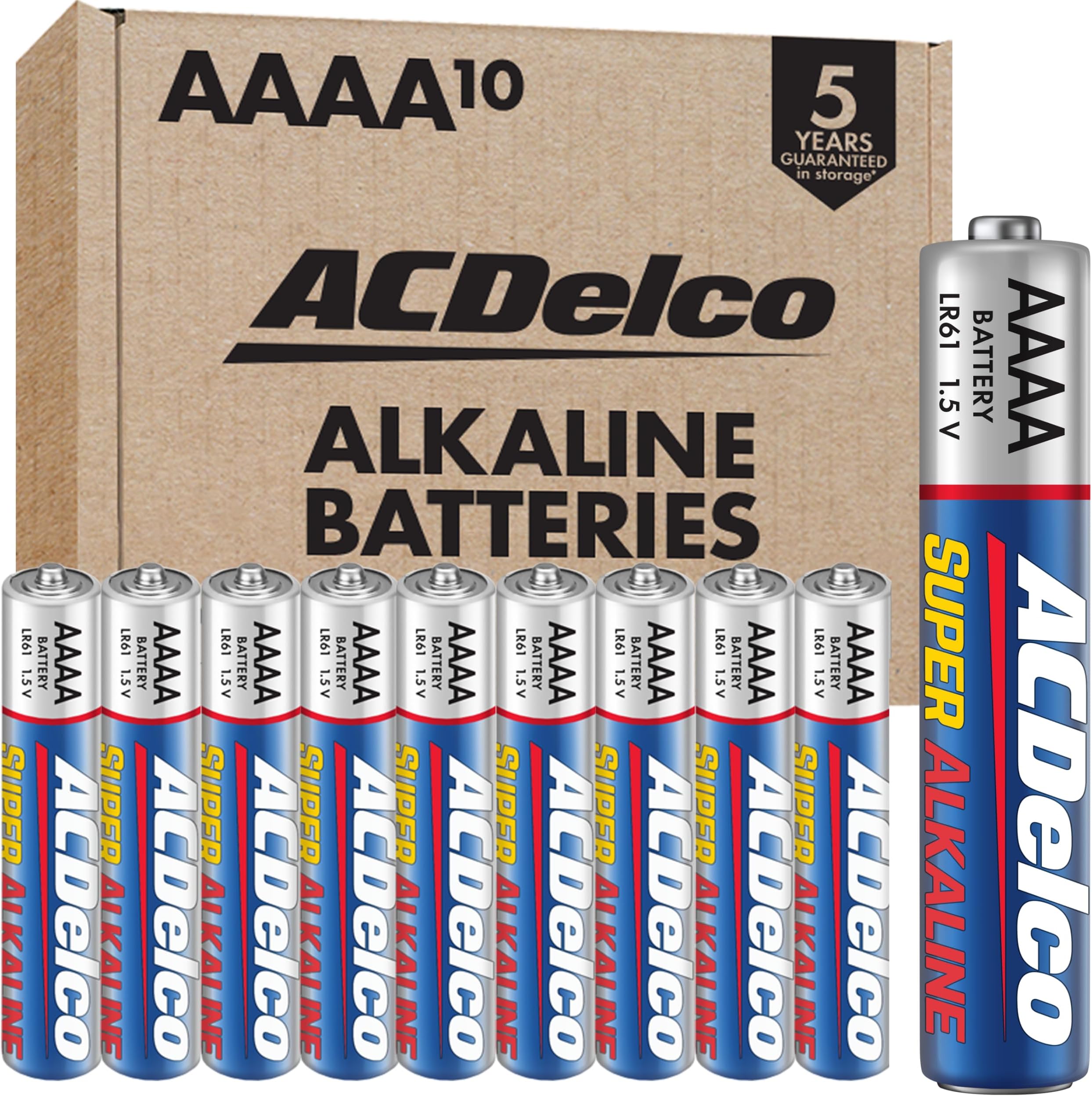 Amazon.com: ACDelco 10-Count AAAA Batteries, Maximum Power Super ...