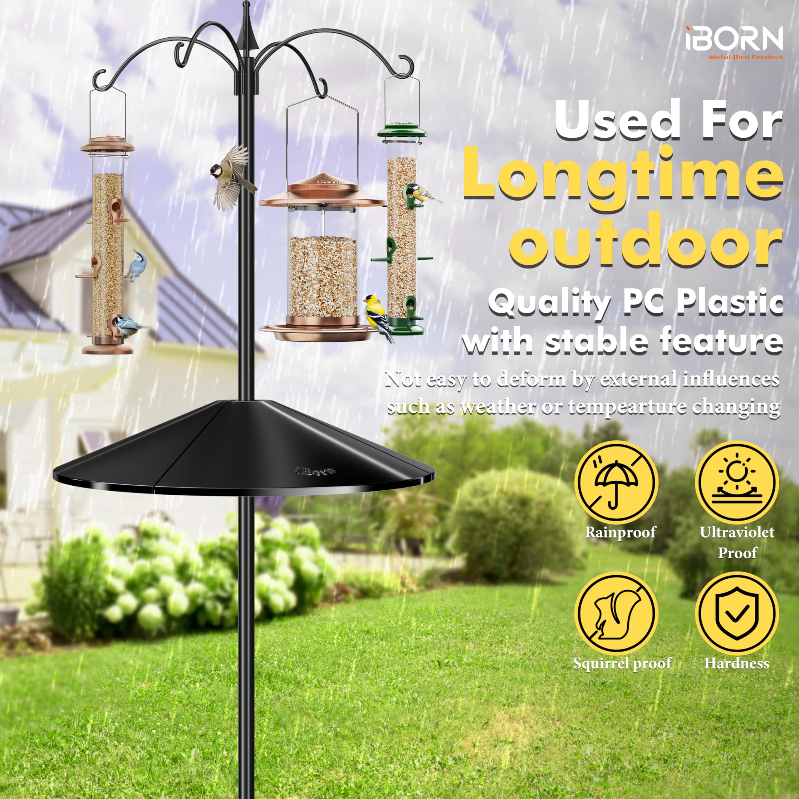 Snapklik.com : Squirrel Baffle For Bird Feeder Pole, 195” Oversized ...