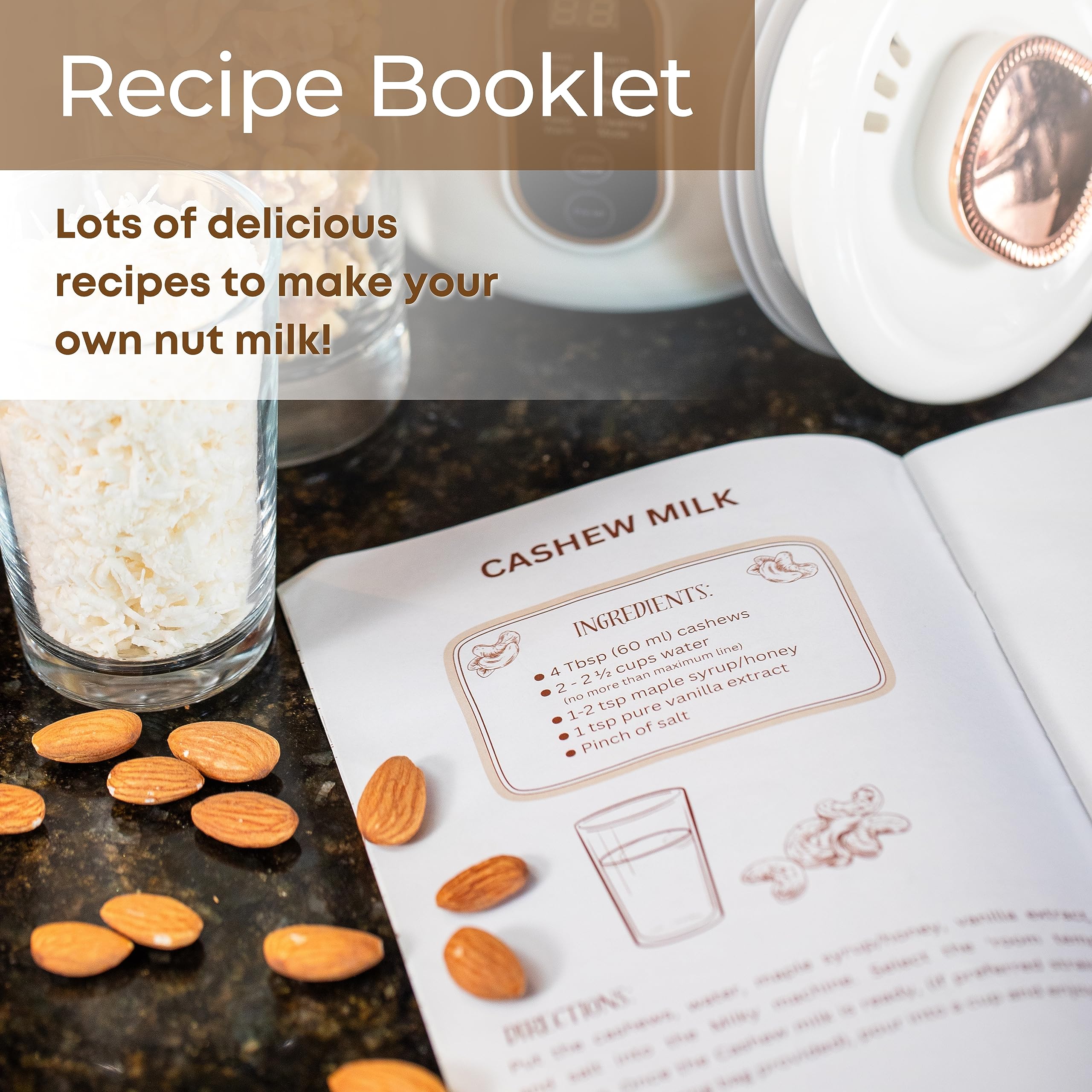 Milky Machine Automatic Nut Milk Maker, Homemade Dairy Free Cold or Hot ...