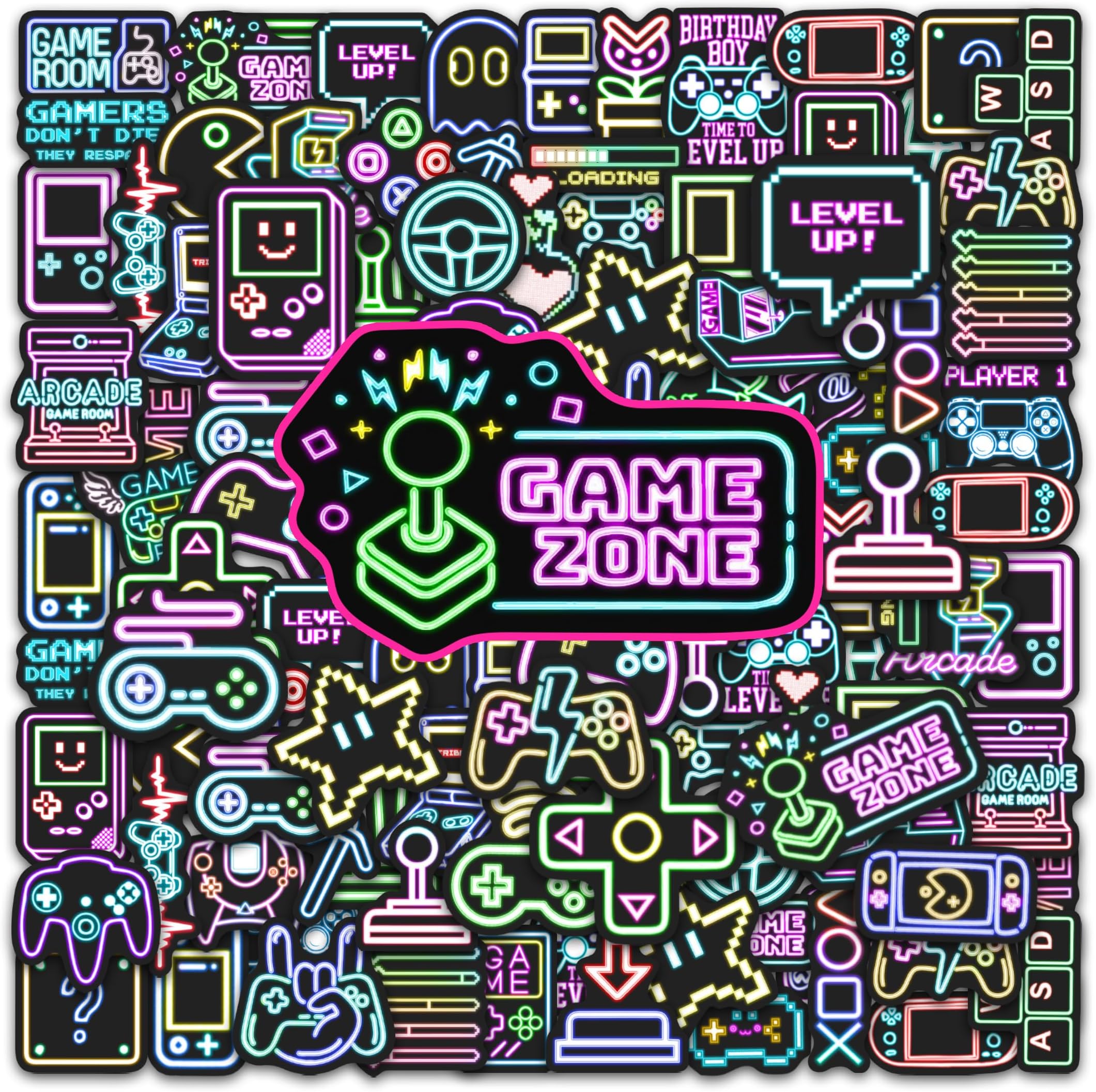 Amazon.com: VARACL 50 Pieces Video Game Stickers Decals Set for Kids ...