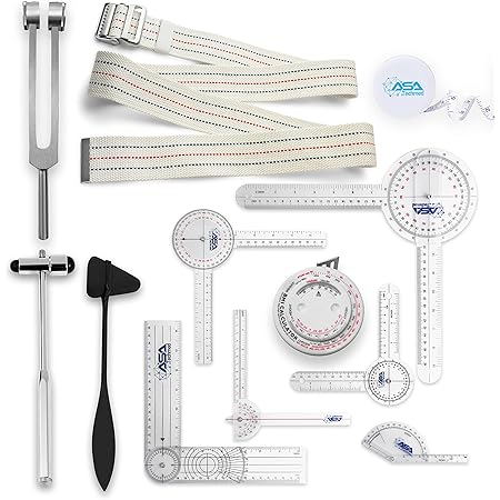 Amazon.com: Goniometer Physical Therapy Complete Set W/Bonus Reflex ...