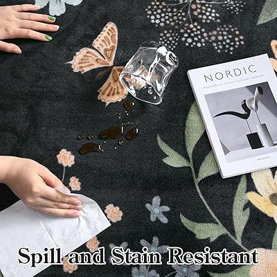 Amazon.com: Lahome Floral Small Rug, 2X3 Kitchen Rugs Non Slip Washable ...