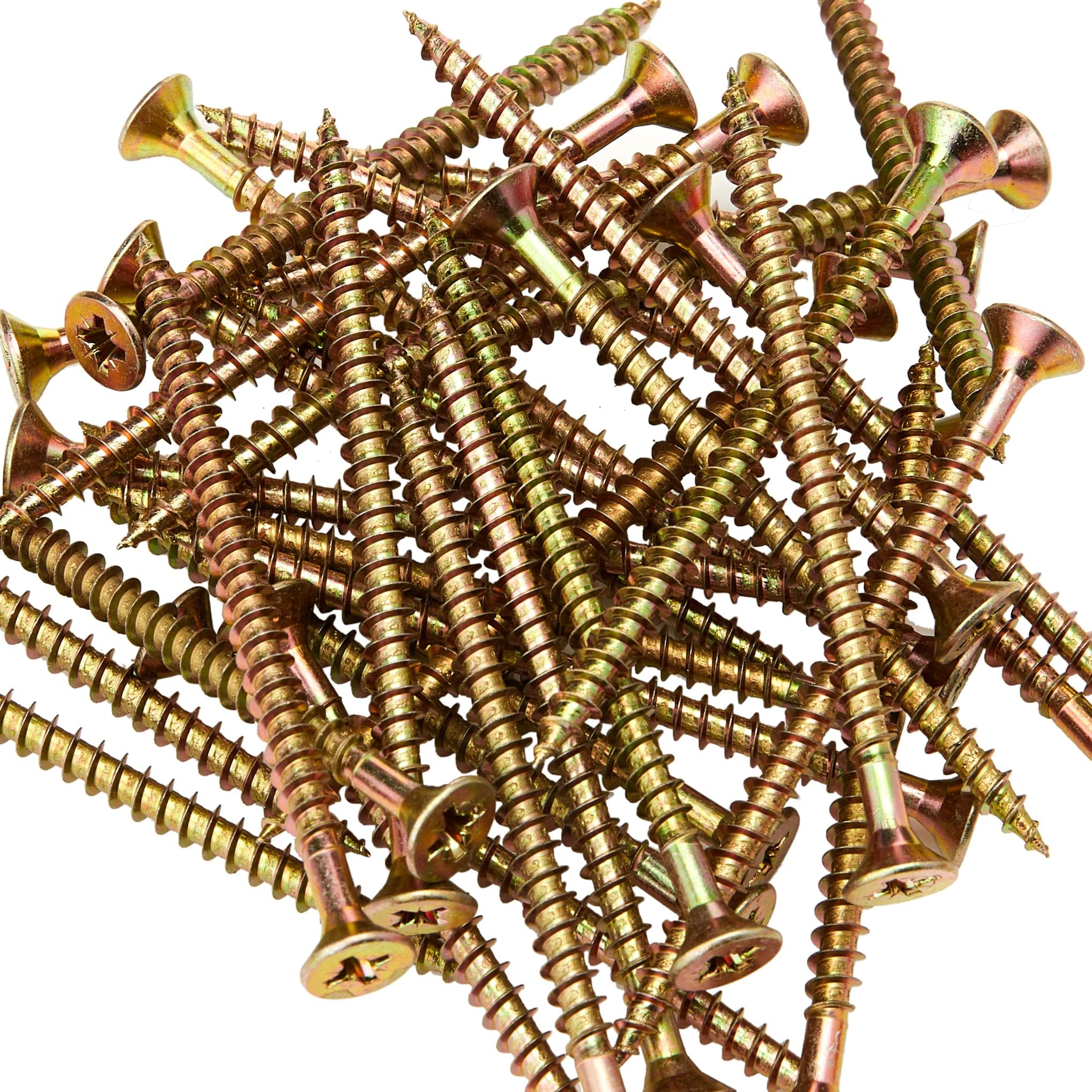 ForgeFix Multi-Purpose Single Thread Screws | 5.0 x 75mm | Zinc Yellow ...