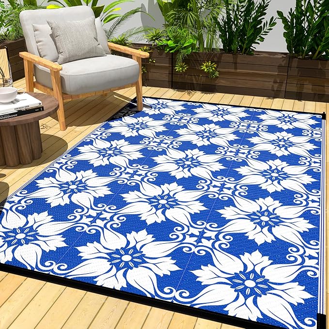 Amazon.com: ESGHIFIVE Outdoor Plastic Straw Rug - Outdoor Rug ...