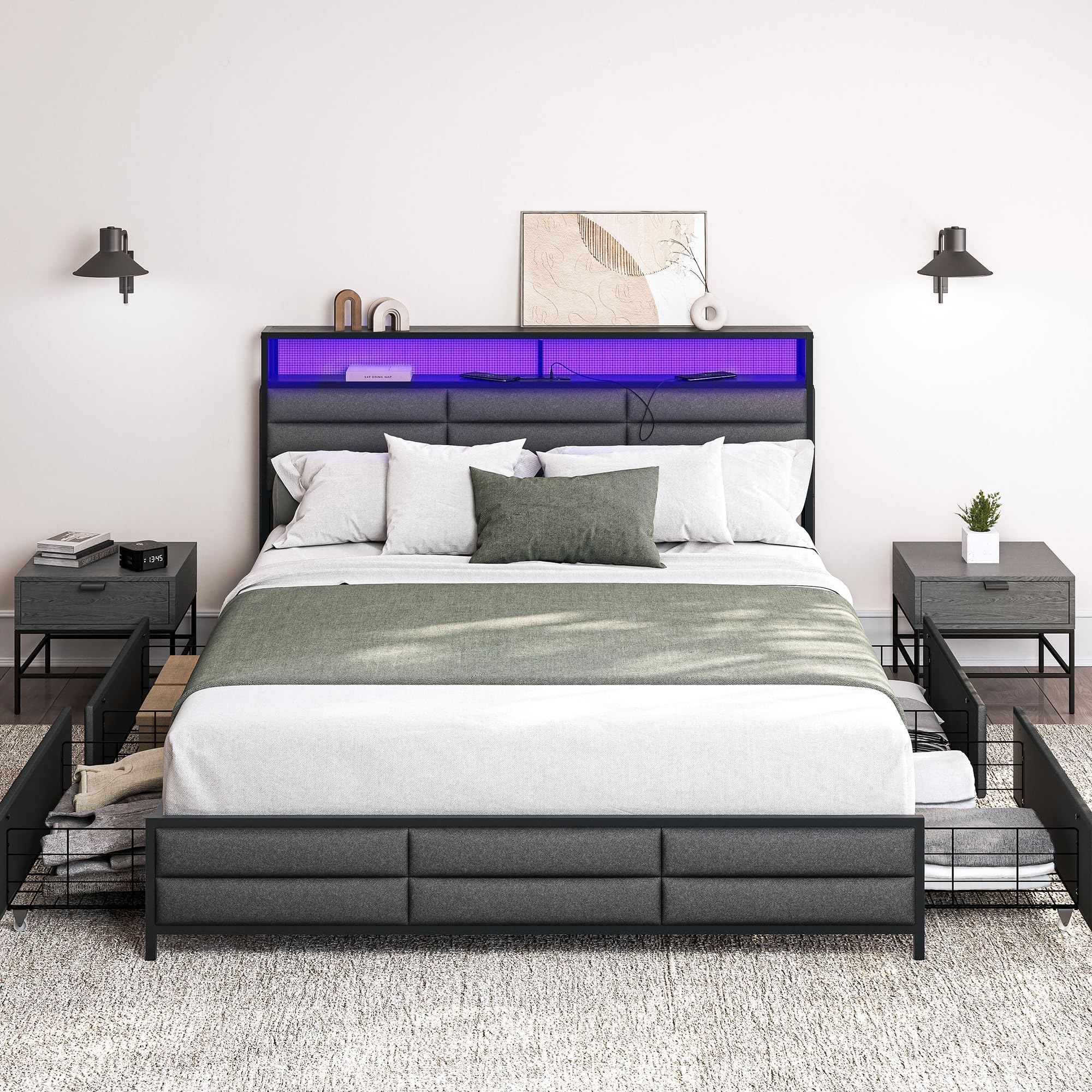 Belleze Century Bed With Drawer