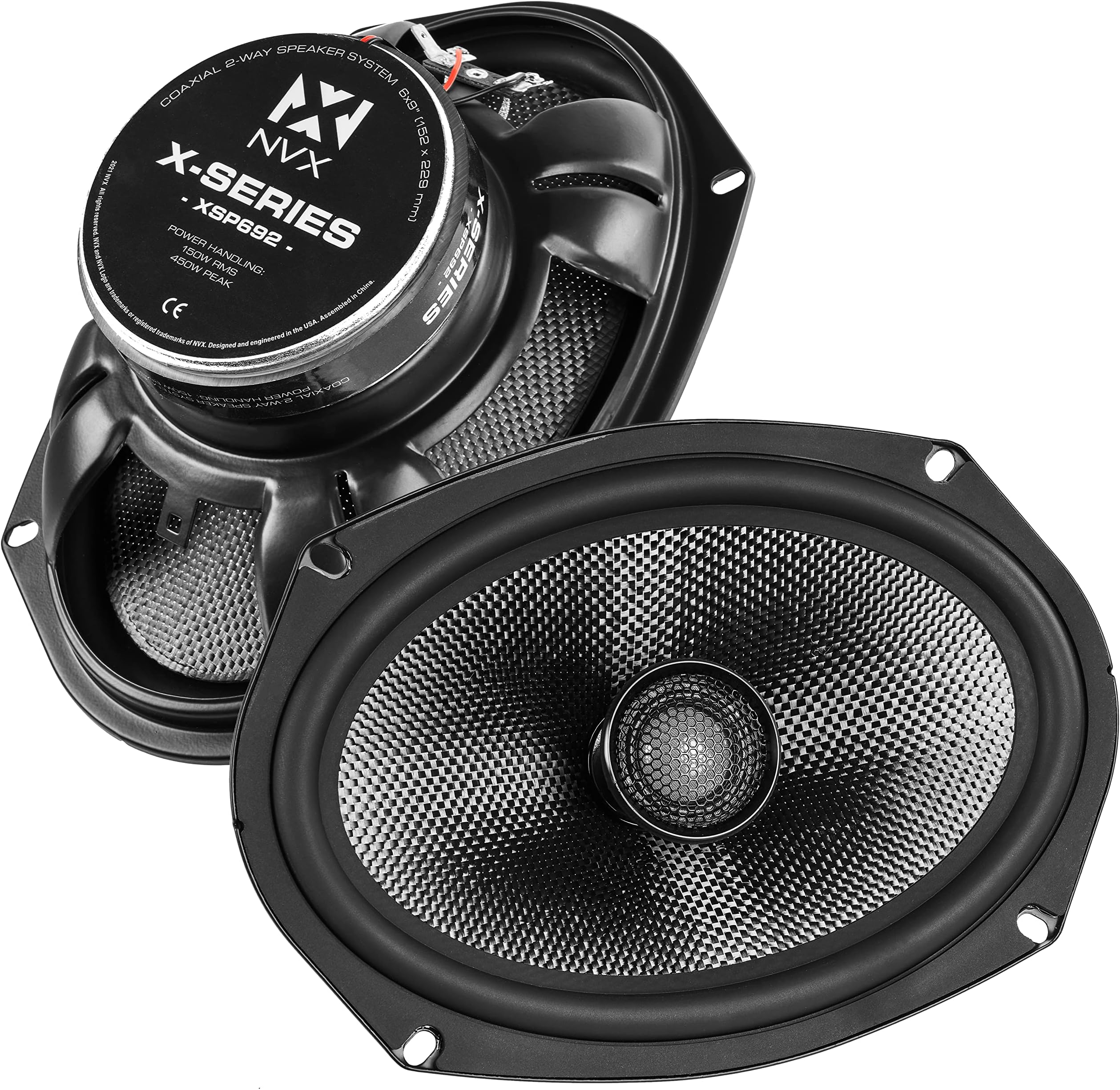 Amazon.com: NVX® XSP692 6x9 Car Speakers, 600W Max, 300W RMS, 2-Way ...