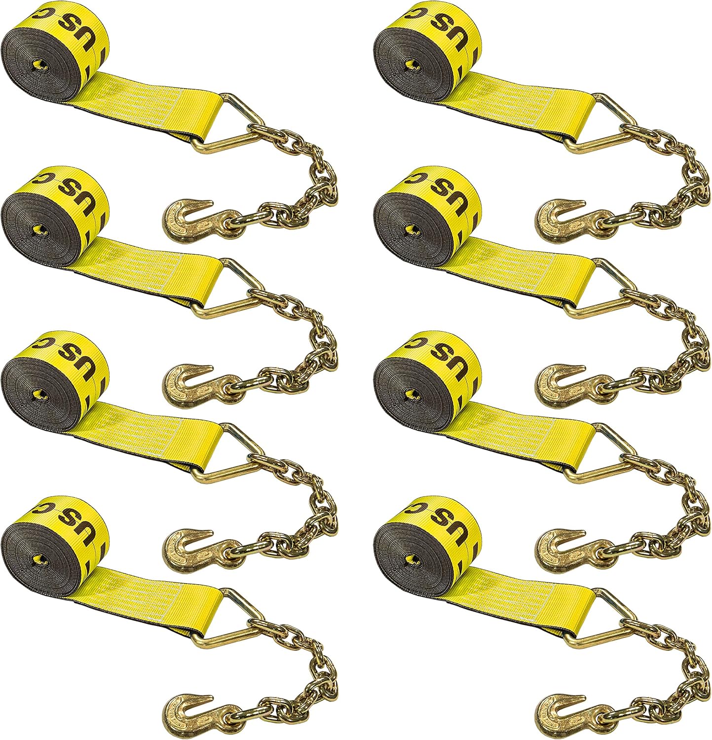 Amazon.com: US Cargo Control 4 Inch Winch Strap with Chain Extension ...