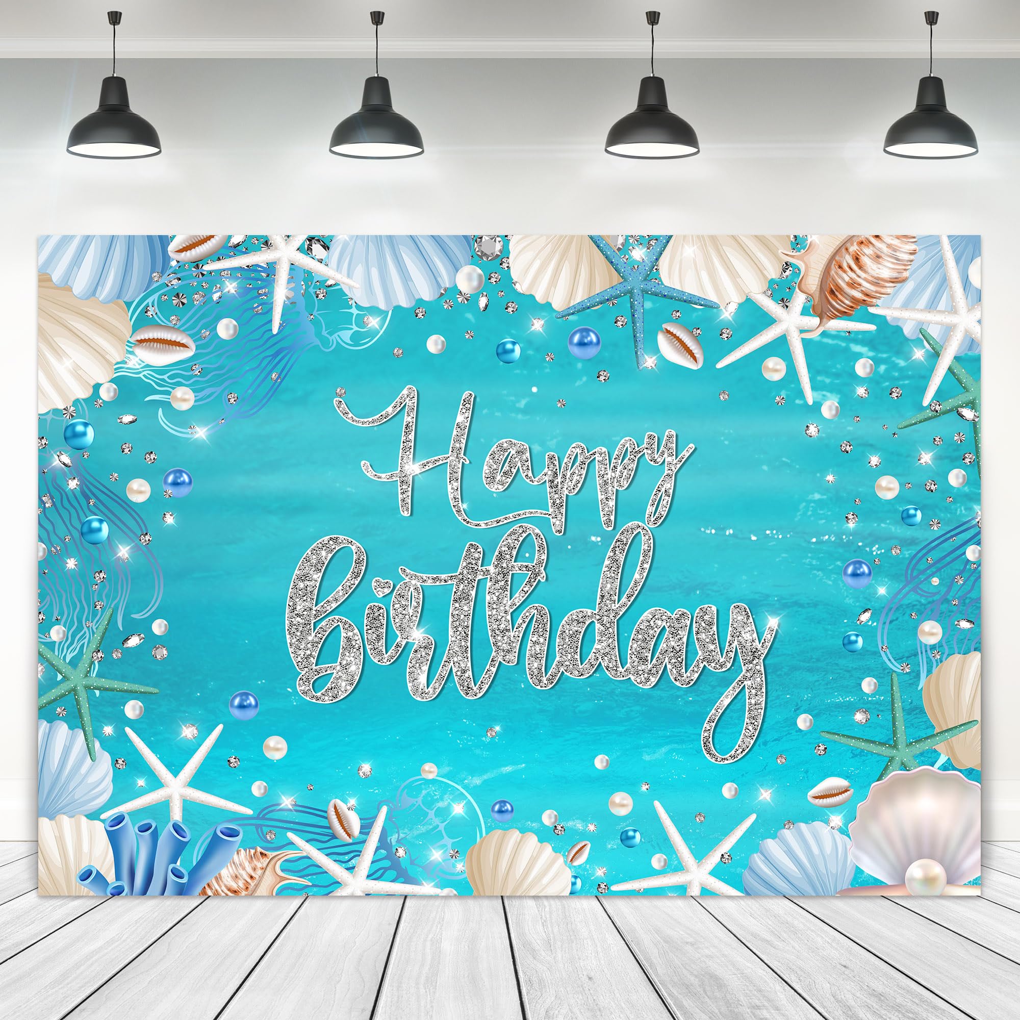 Amazon.com : Ufeela Ocean Birthday Backdrop Summer Underwater Sea Happy ...