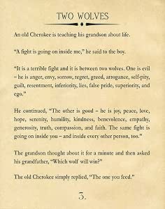 Amazon.com: Two Wolves Story Print - Unframed Wall Art Prints Décor ...