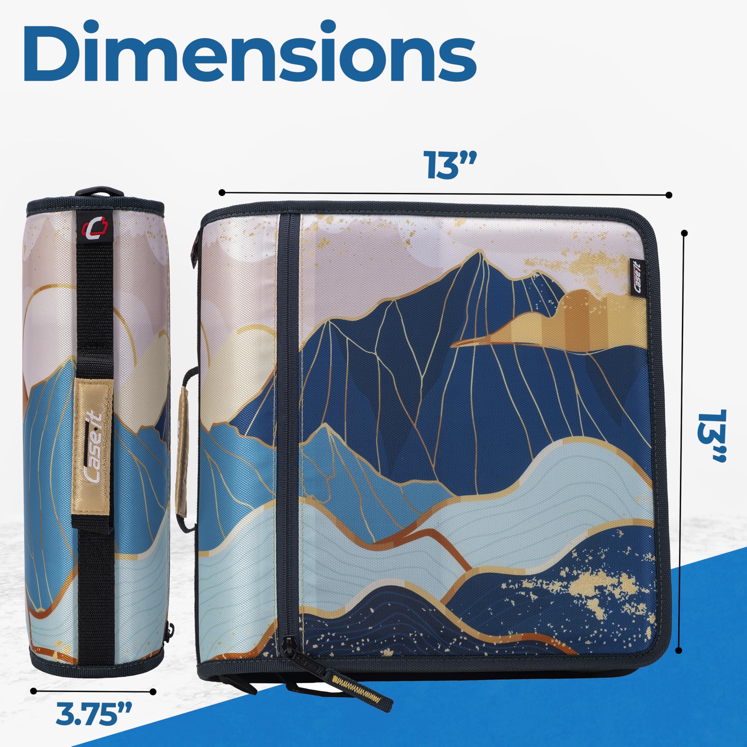 Snapklik.com : Case-it Mighty Zip Tab School Zipper Binder 3-Inch O ...