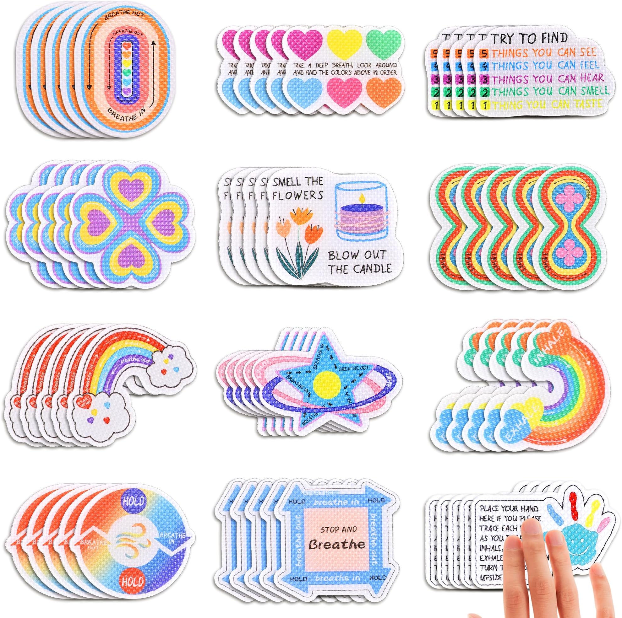 Amazon.com: Dcuminkel Calm Strips for Anxiety Sensory Stickers - 60PCS ...