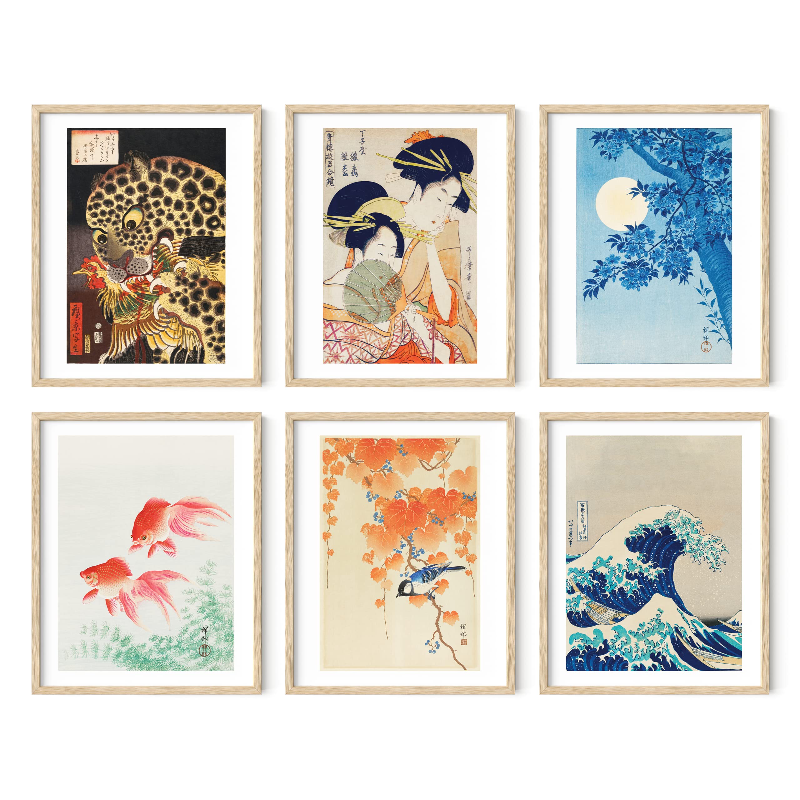 Amazon.com: HAUS AND HUES Asian Art Prints Japanese Art Wall Decor ...