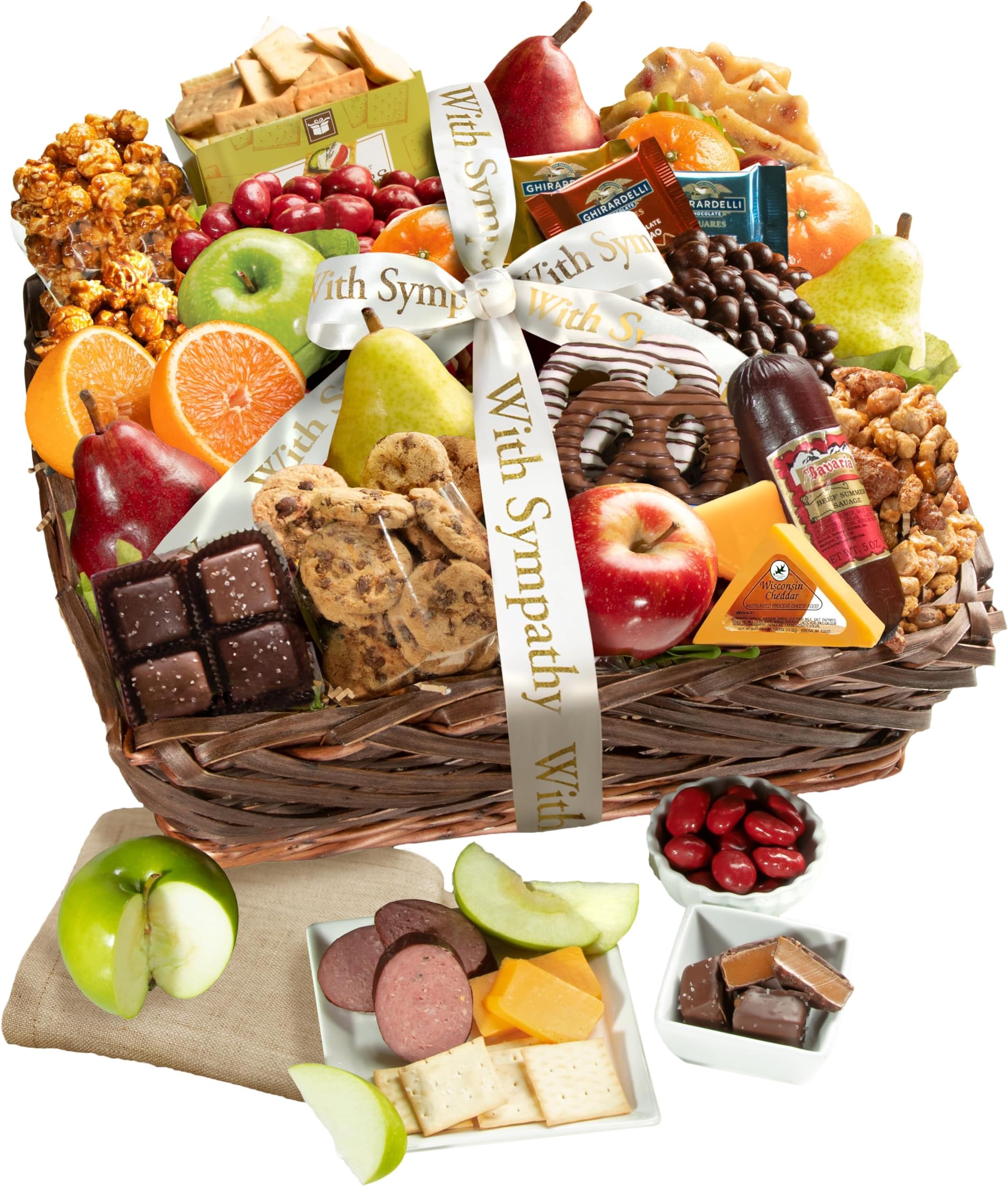 Amazon.com : GreatFoods With Sincere Sympathy Fruit & Sweets Deluxe ...