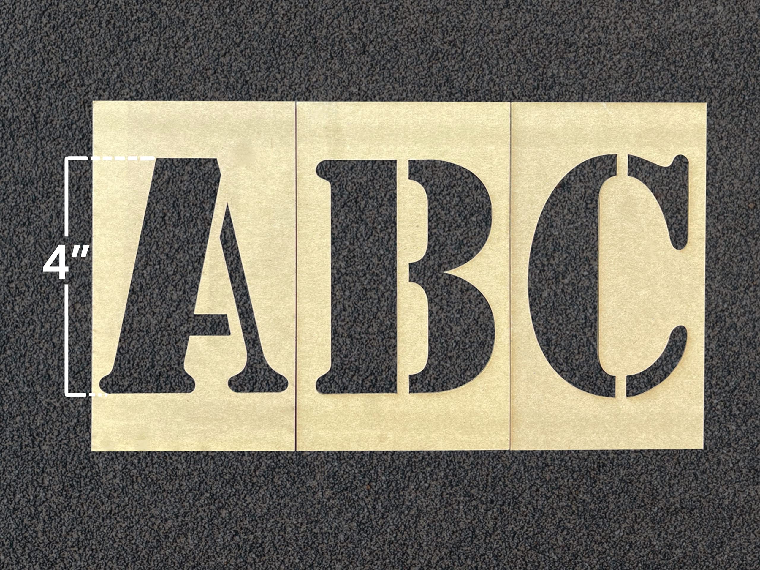 Snapklik.com : APS 4" Parking Lot Stencils Letters And Numbers A-Z ...