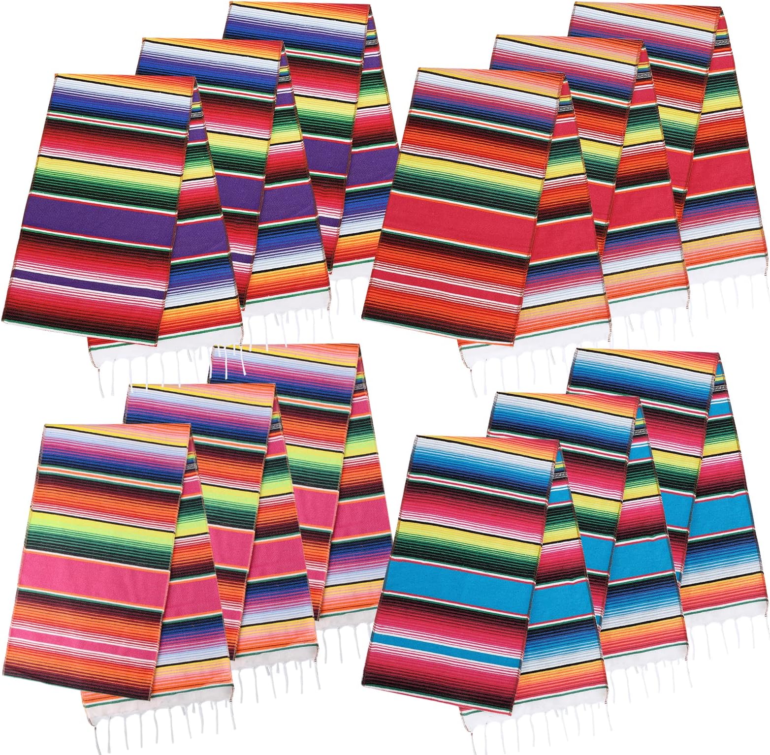 Amazon.com: Holicolor Mexican Table Runner, 12 Pack 14 x 100 Inch 4 ...