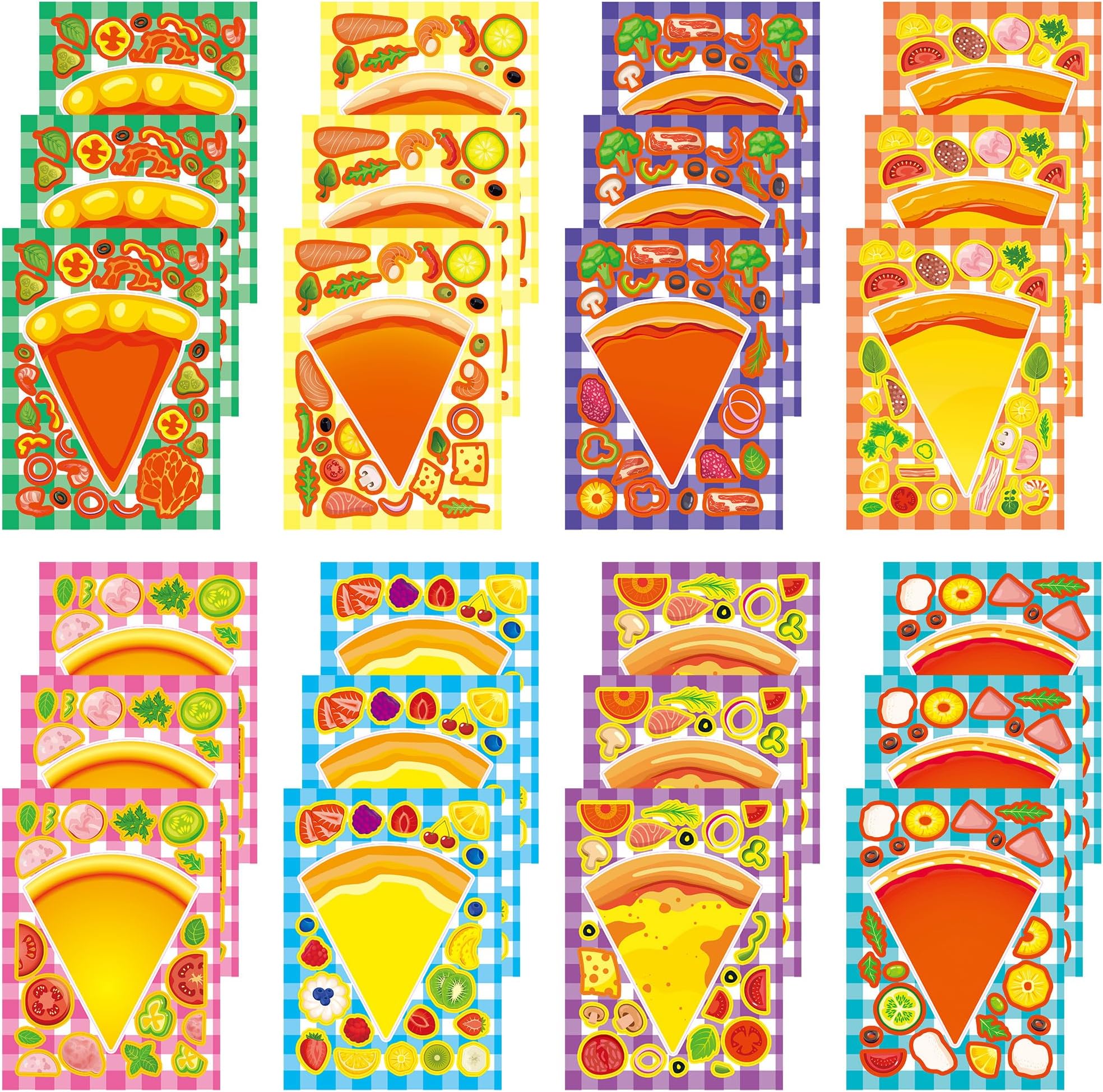 Amazon.com: The Dreidel Company Make A Pizza Stickers, Great for Arts ...