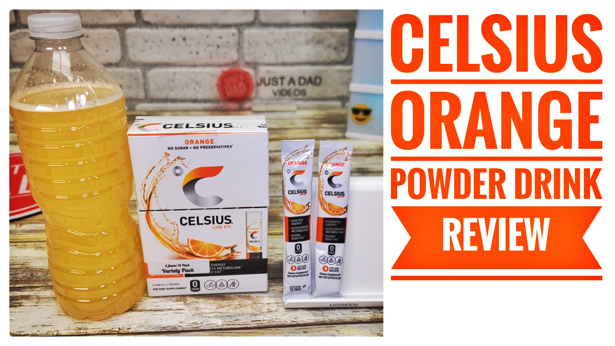 Watch Review Celsius Orange Powder Drink Mix on Amazon Live