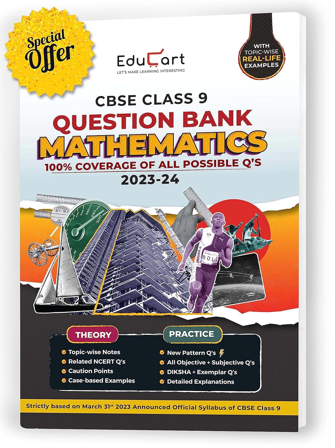 Educart CBSE Class 9 Mathematics Question Bank 2023-24 (For 2024 Exam ...