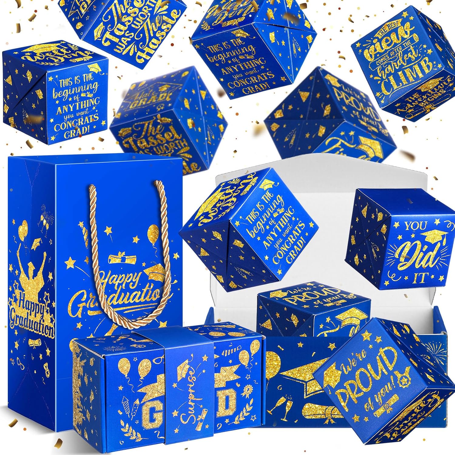 Amazon.com: Tenceur 14 Pcs 2025 Graduation Explosion Gift Boxes 12 ...
