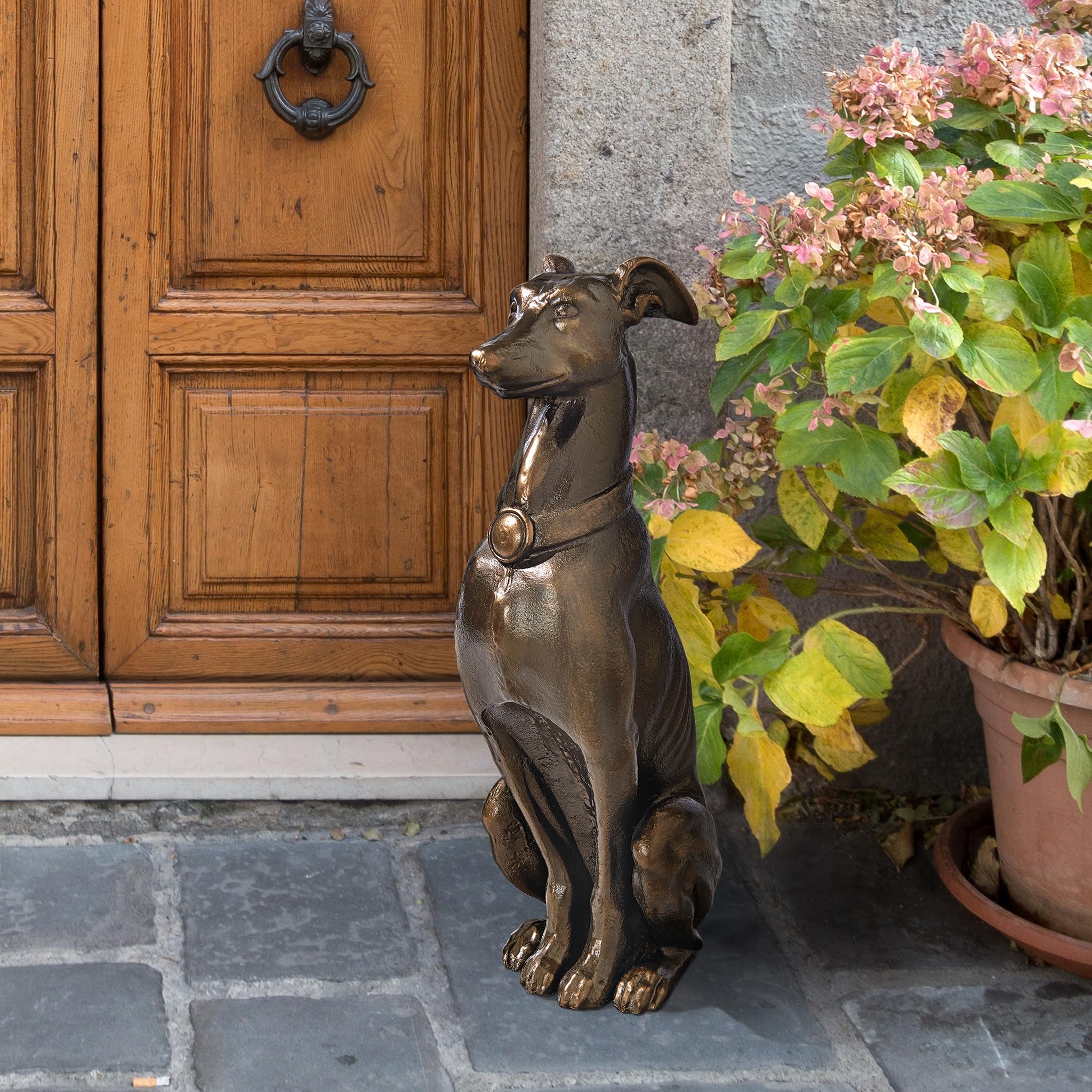 Snapklik.com : Greyhound Sentinel Cast Iron Dog Statue