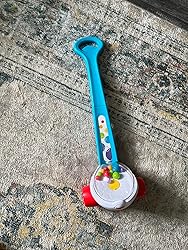 Fisher-Price Baby & Toddler Toy Corn Popper Blue Push-Along with Ball ...