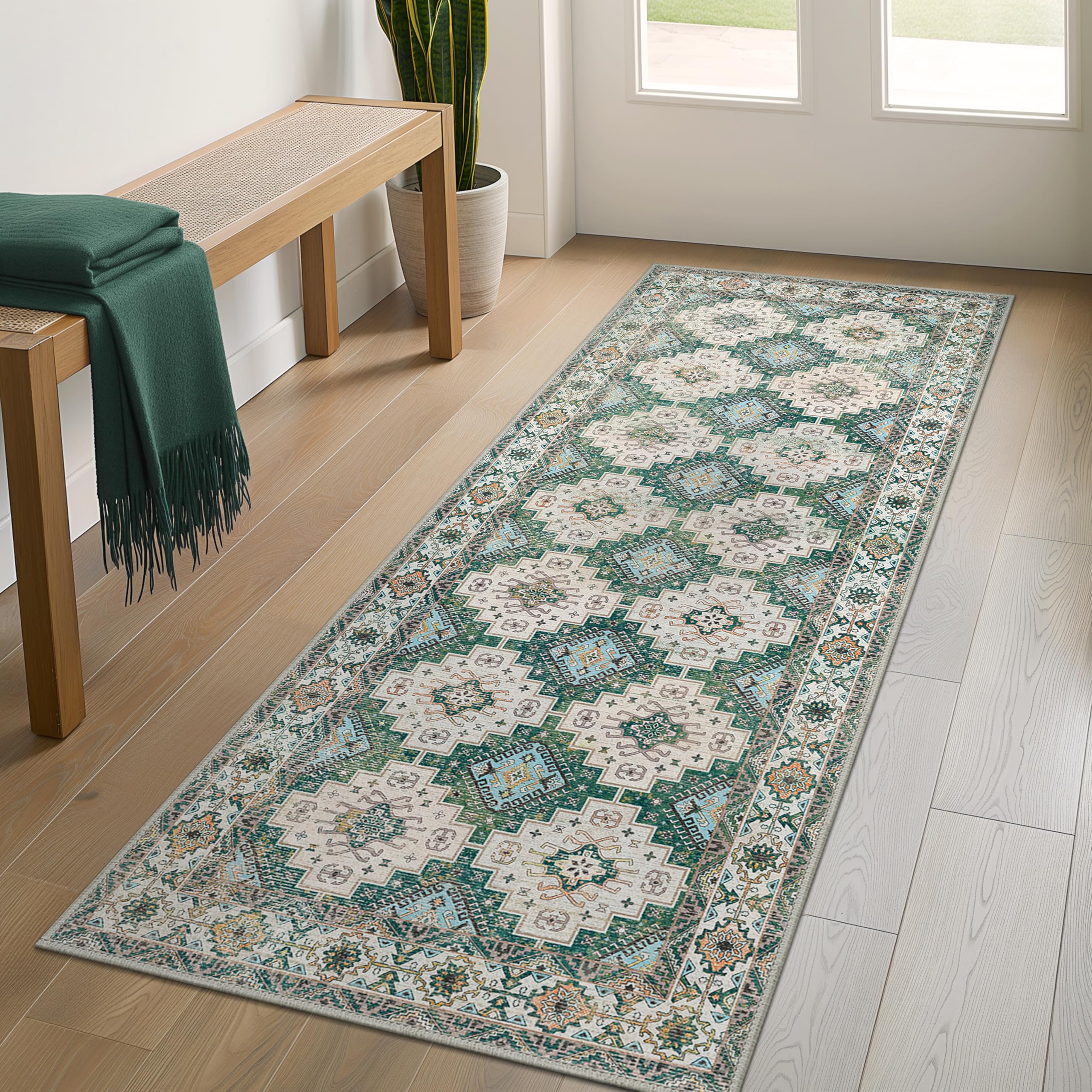 Amazon.com: GENIMO Runner Rug 2x5, Machine Washable Vintage Runner Rug ...