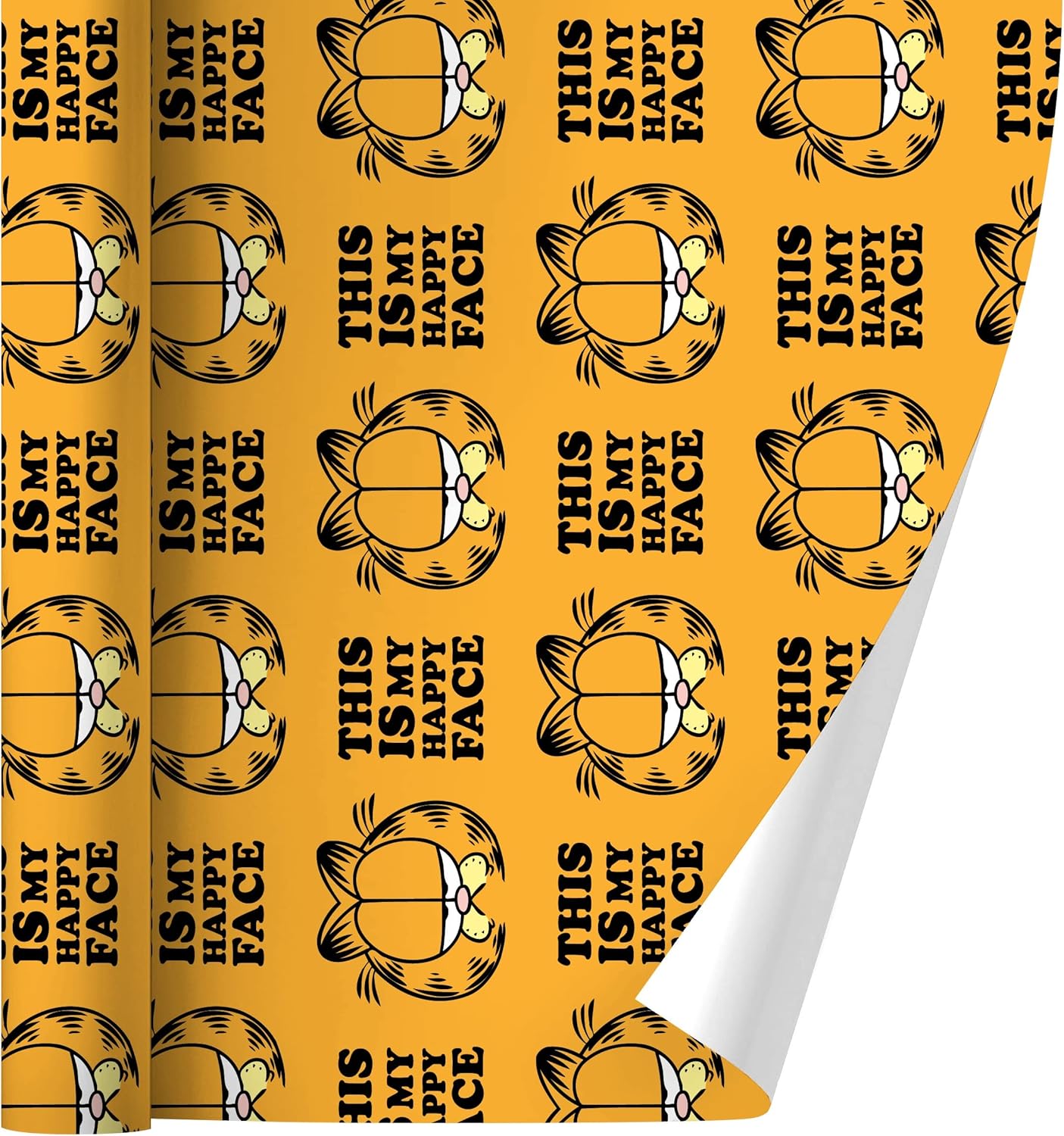 Amazon.com: GRAPHICS & MORE Garfield This IS My Happy Face Gift Wrap ...