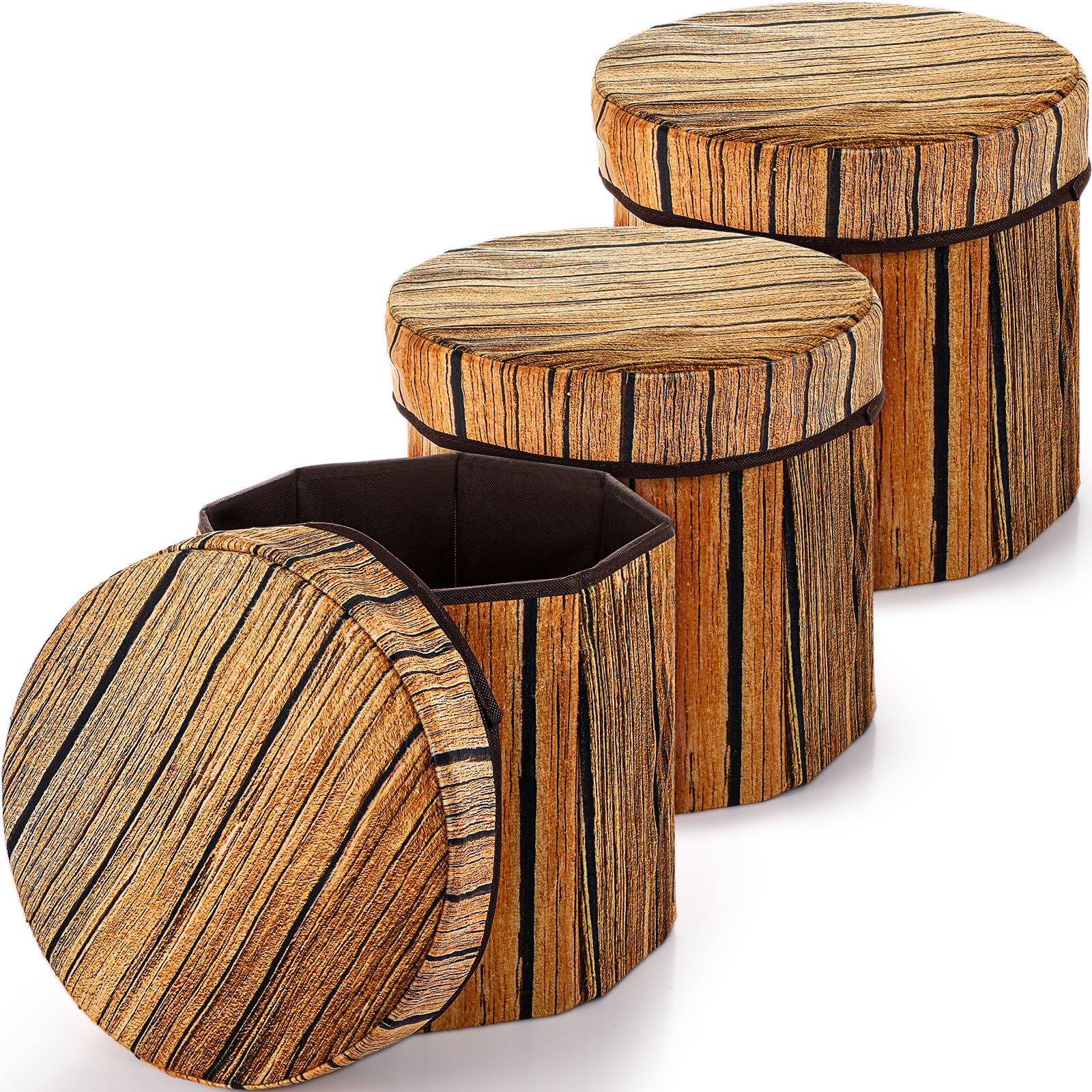 Snapklik.com : Amylove 3 Pack Tree Stump Storage Stool 12 X 12 Inch ...