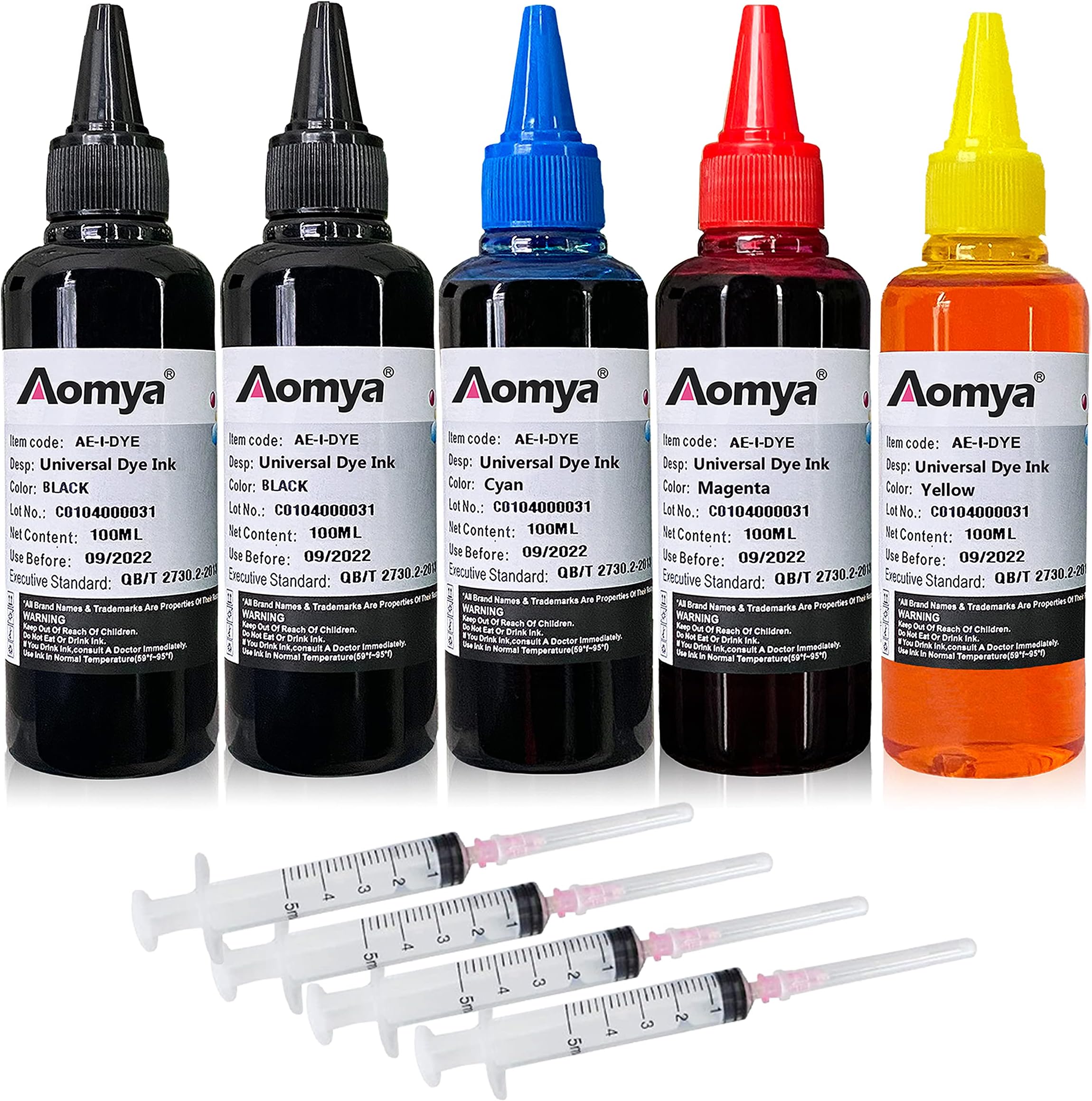 Aomya 500ml Universal Dye Ink Refill Kit for HP Canon Epson Brother ...