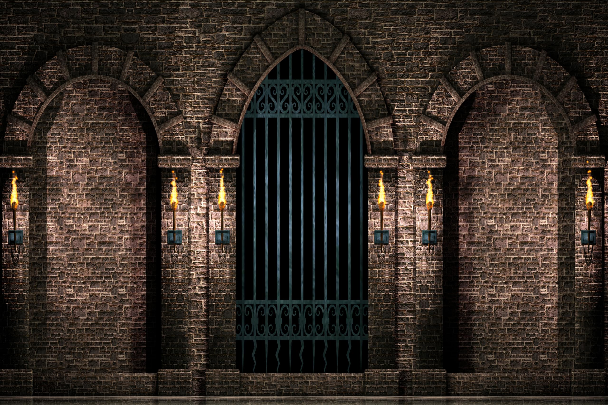 Haunted House Decor Chnywork 12x10ft Gothic Castle Backdrop Ancient ...
