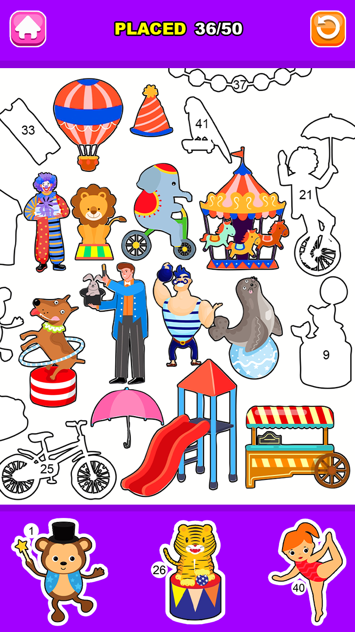 Sticker Book Coloring Games Stickers Color ASMR Drawing Color by Number ...