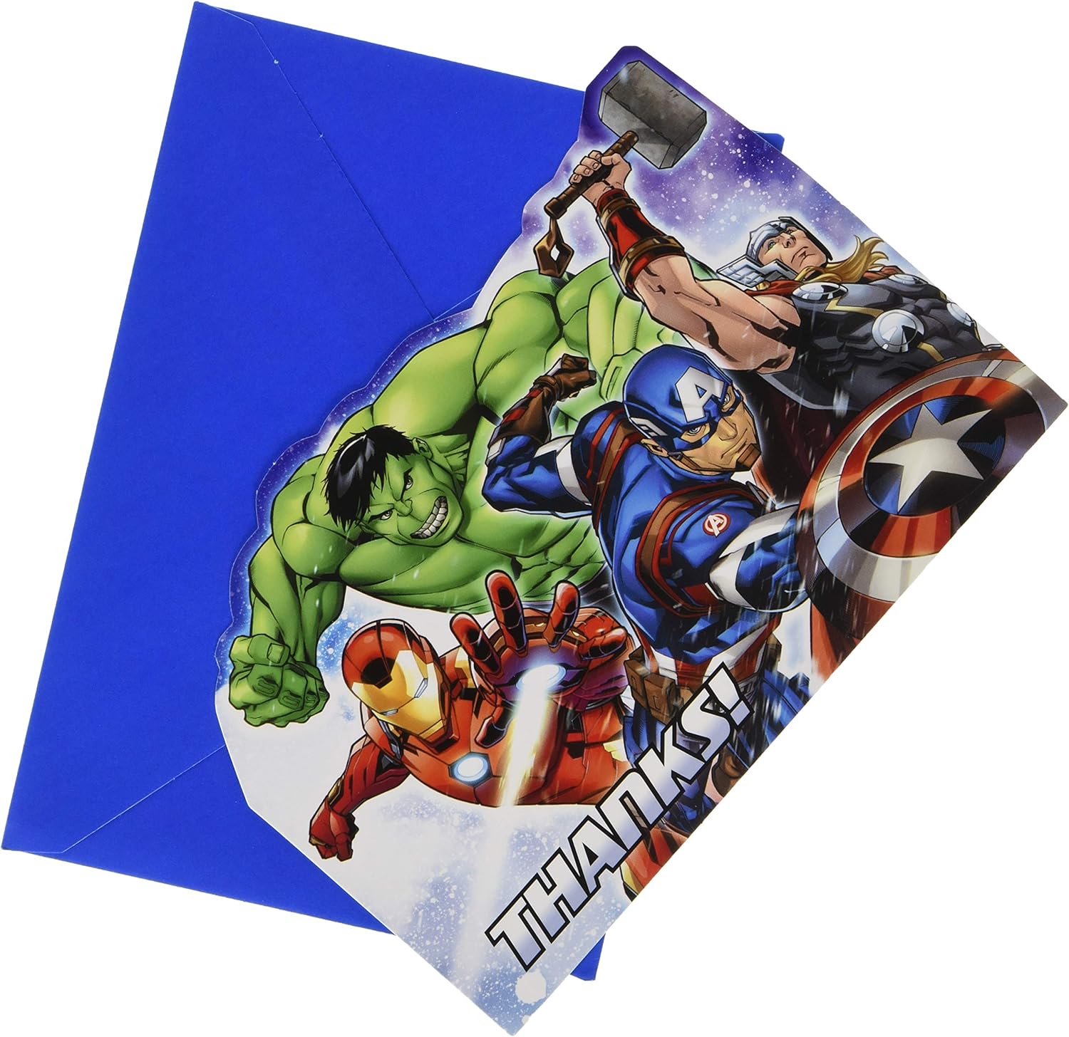 Amazon.com: Marvel Epic Avengers™ "Thank You" Postcards, Party Favor ...