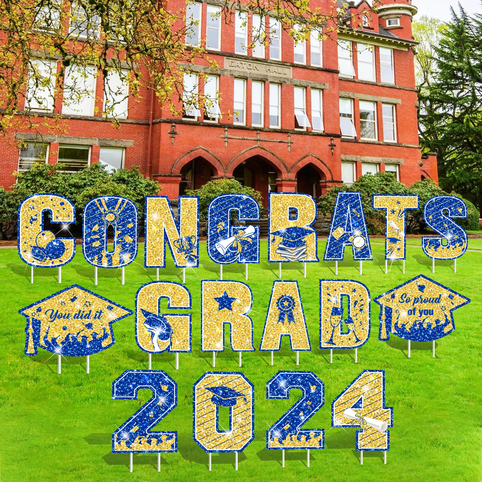 Snapklik.com : 2024 Graduation Yard Signs, 18 Pcs Congrats Grad Sign ...