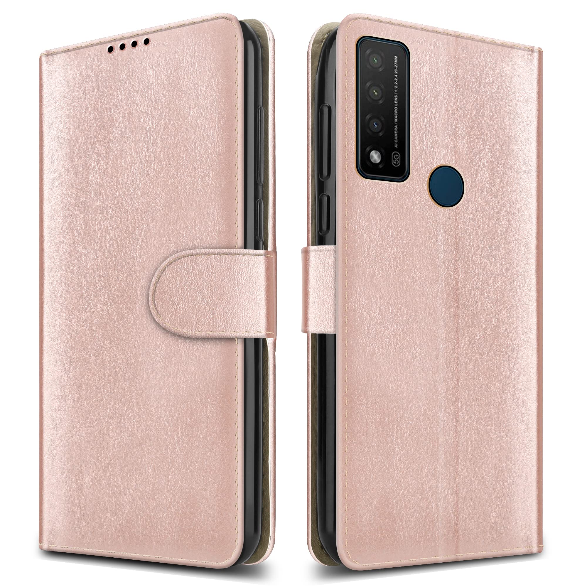 For TCL 305 306 403 405 40 SE 40R Case Leather Wallet Phone Cover ...