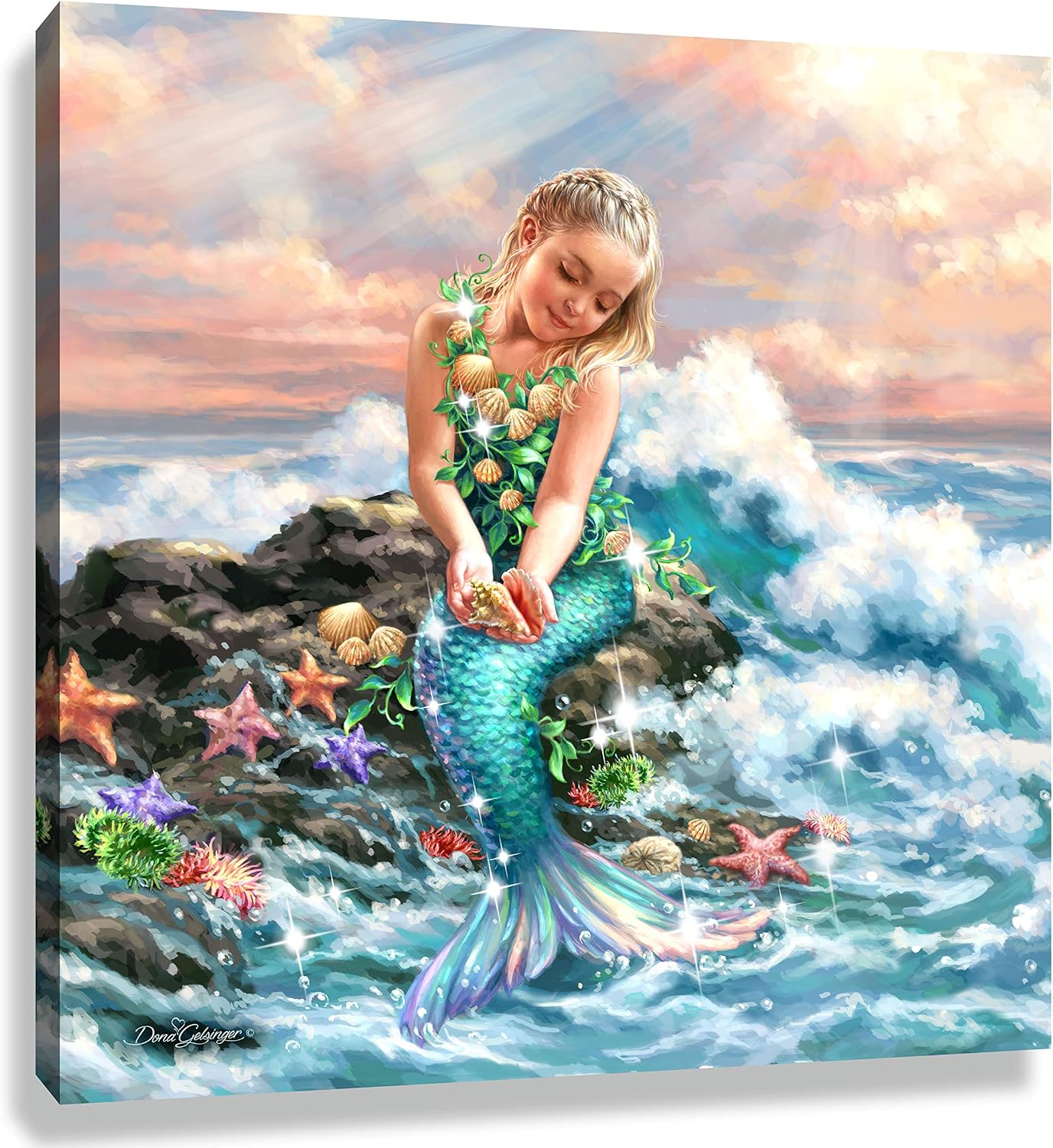 Amazon.com: Glow Decor Mermaid Princess Pizazz Print with Swarovski ...