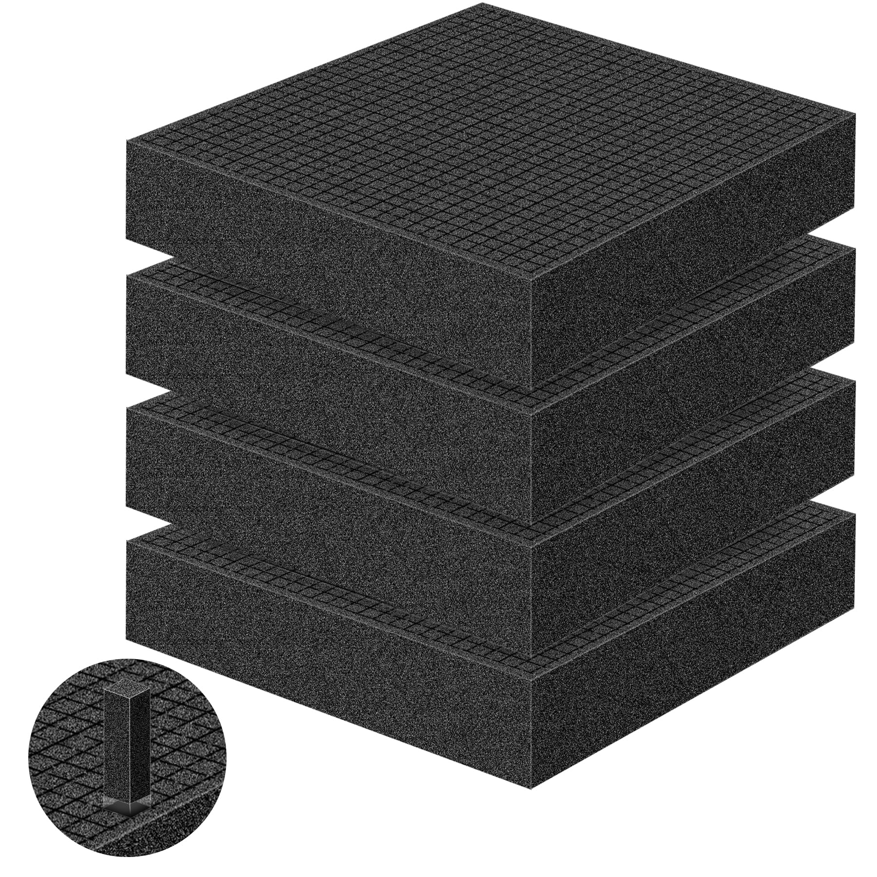 Snapklik.com : 4P Pick And Pluck Pre Cubed Foams, 12 X 12 X 2 IN ...