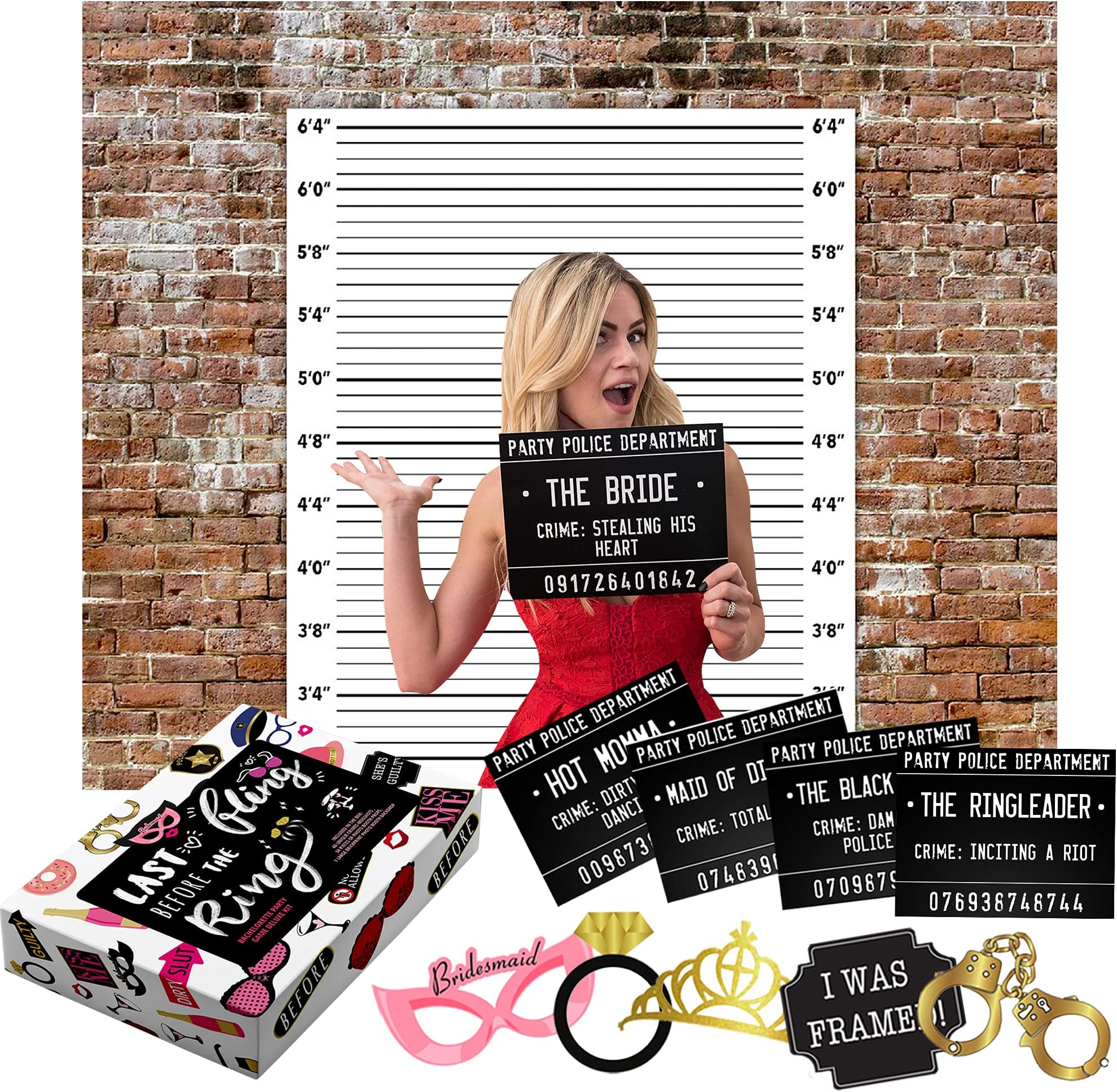 Amazon.com: Bachelorette Party Mugshot Signs - Girls Night Out ...