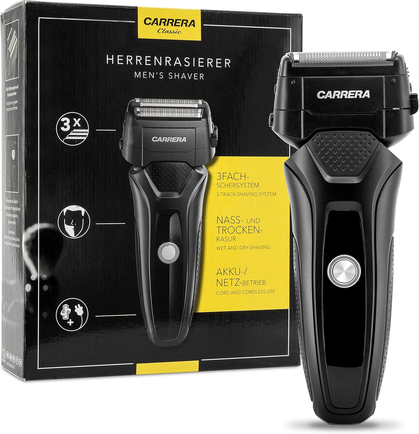 CARRERA - Bart Rasierer Herren elektrisch für [Nass- und Trockenrasur ...