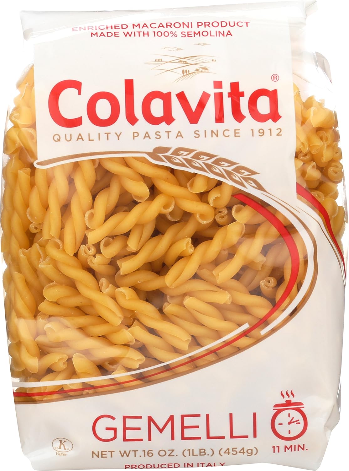 Amazon.com : Colavita Pasta, Gemelli, 16 Ounce (Pack of 20) : Italian ...