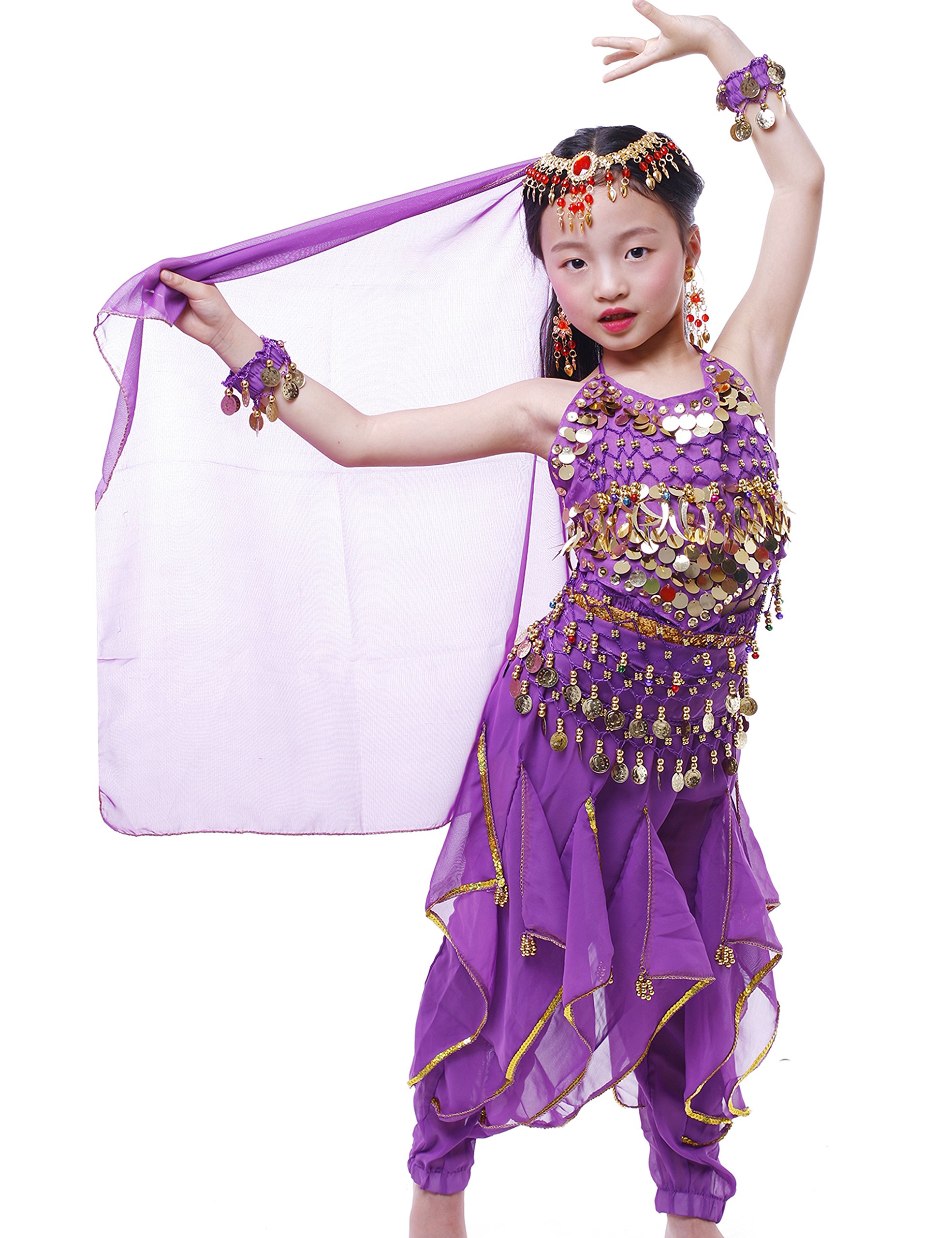 Girls Genie Costume India Belly Dance Arabian Princess Halloween ...