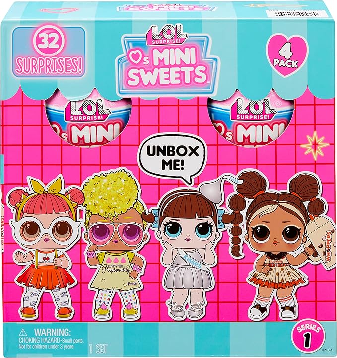 Amazon.com: L.O.L. Surprise! Loves Mini Sweets Dolls 4-Pack #2 Jolly ...