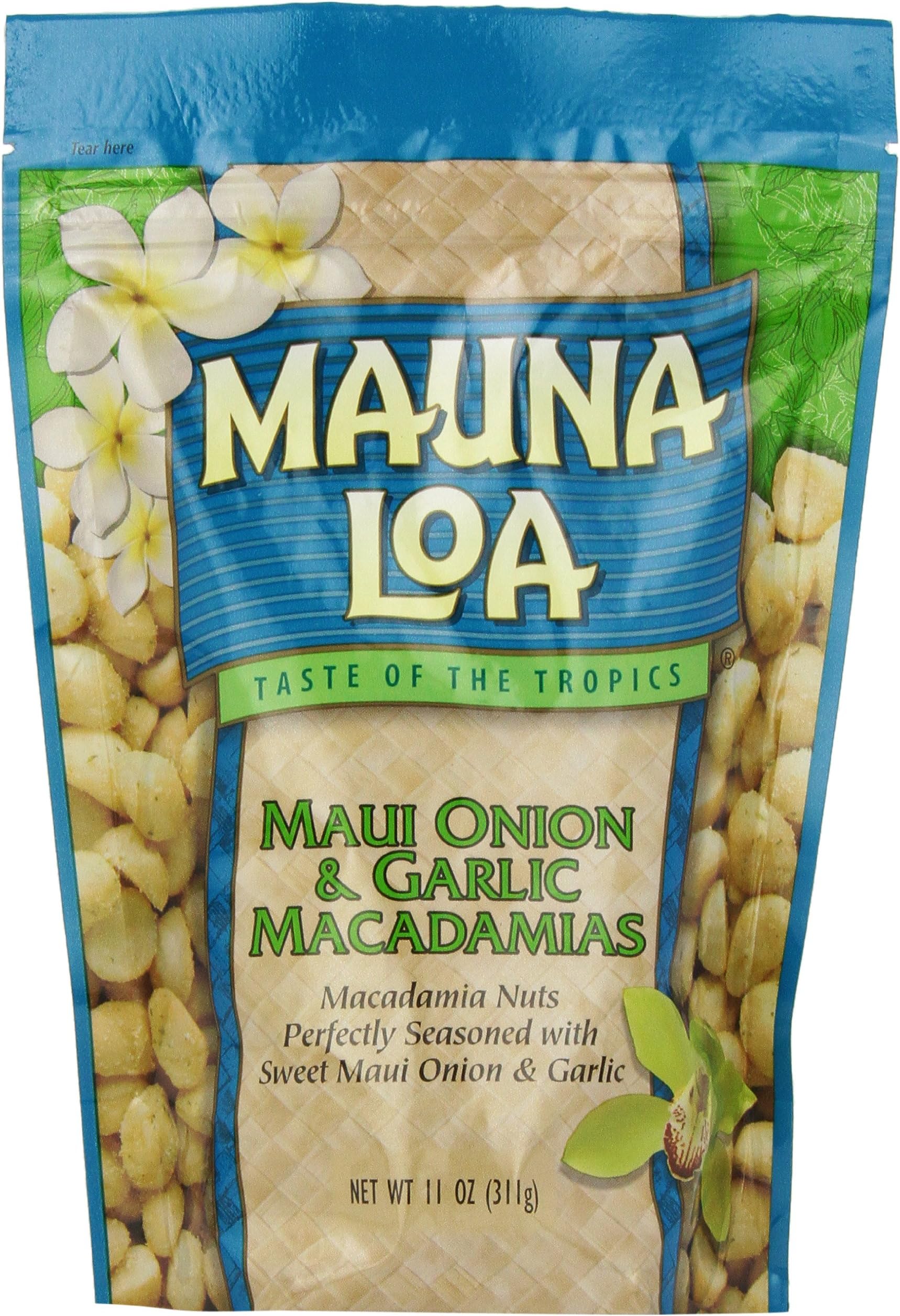 Amazon.com : Mauna Loa Macadamias, Maui Onion & Garlic, 11-Ounce ...
