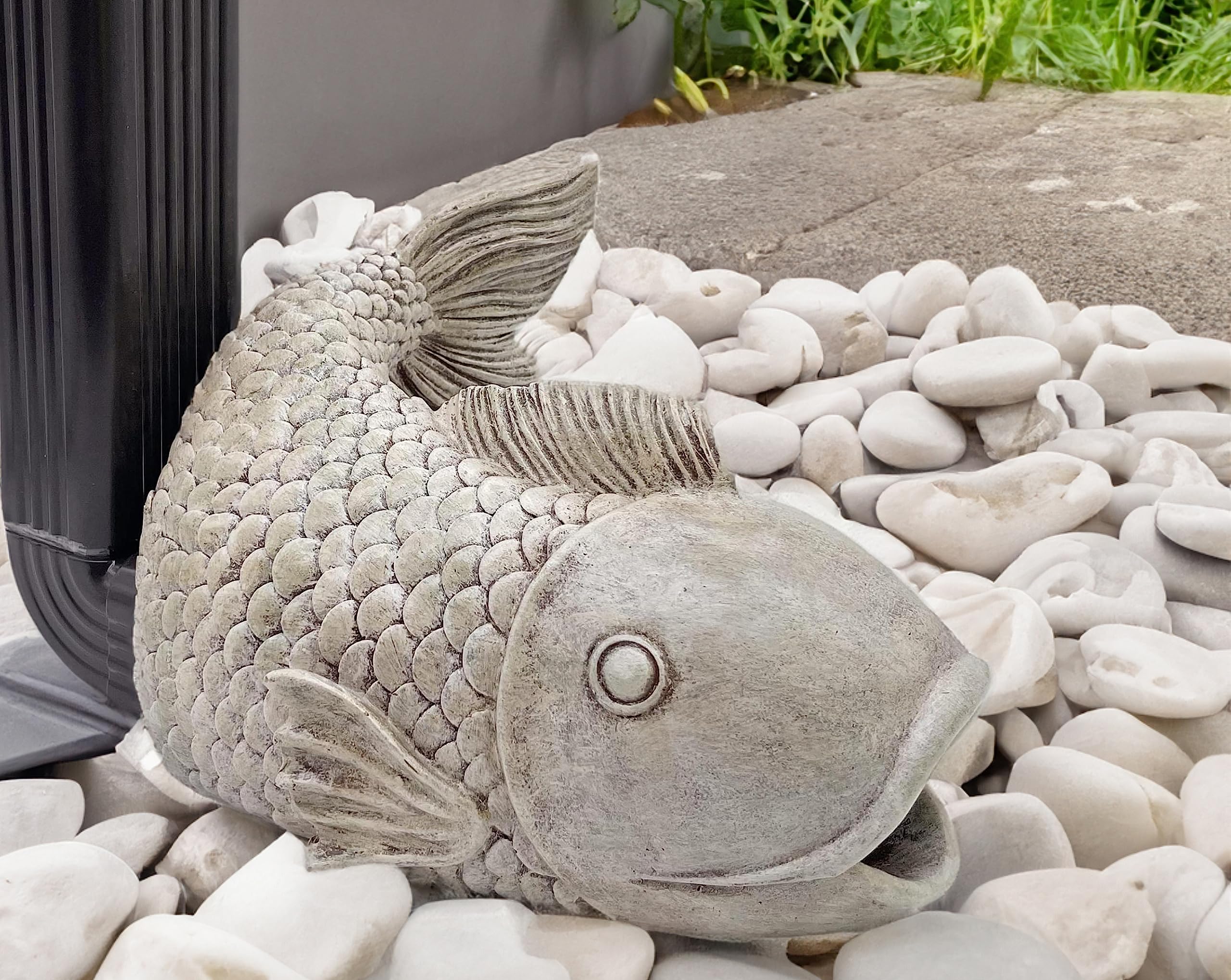 Snapklik.com : Real Fish Sculpture Gutter Downspout Extender,Garden ...