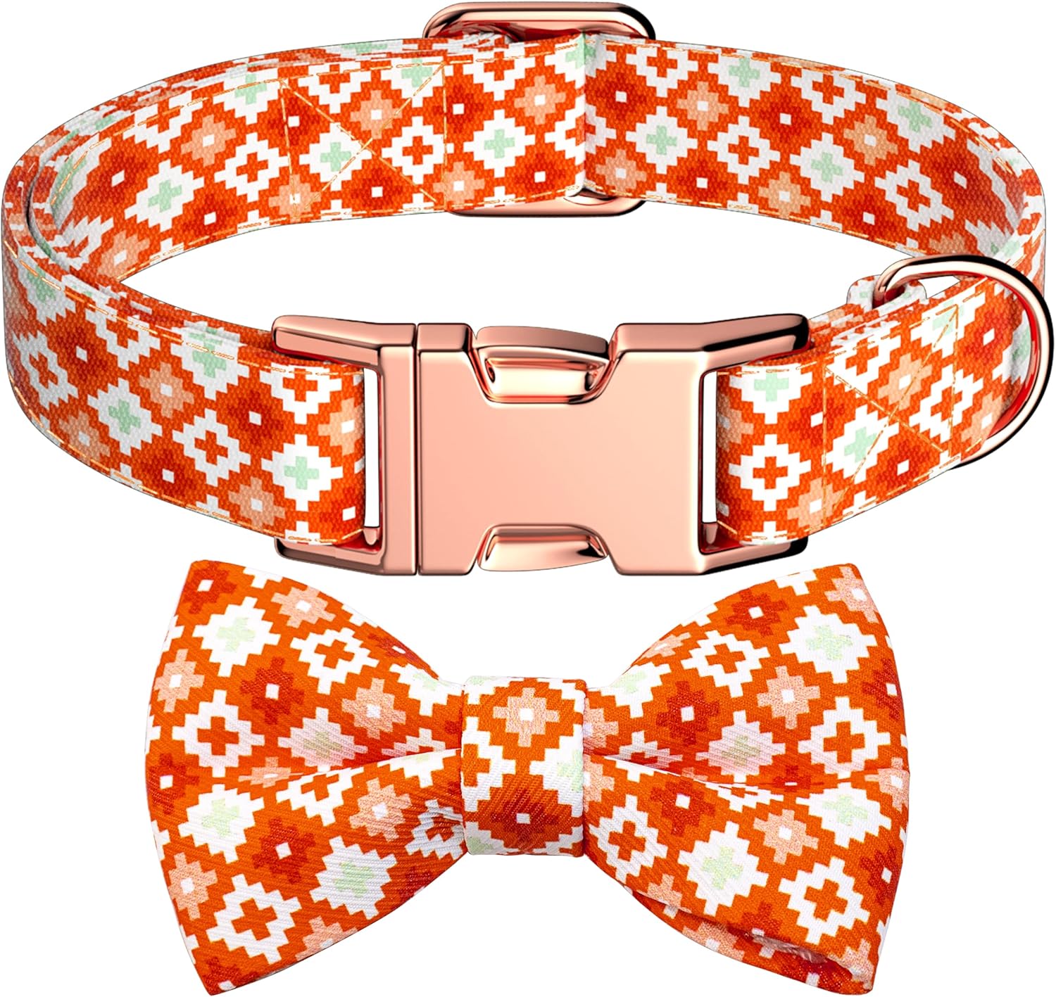 Amazon.com : Miavers Dog Bow Tie Collar, Adjustable Soft Cotton Bow Tie ...