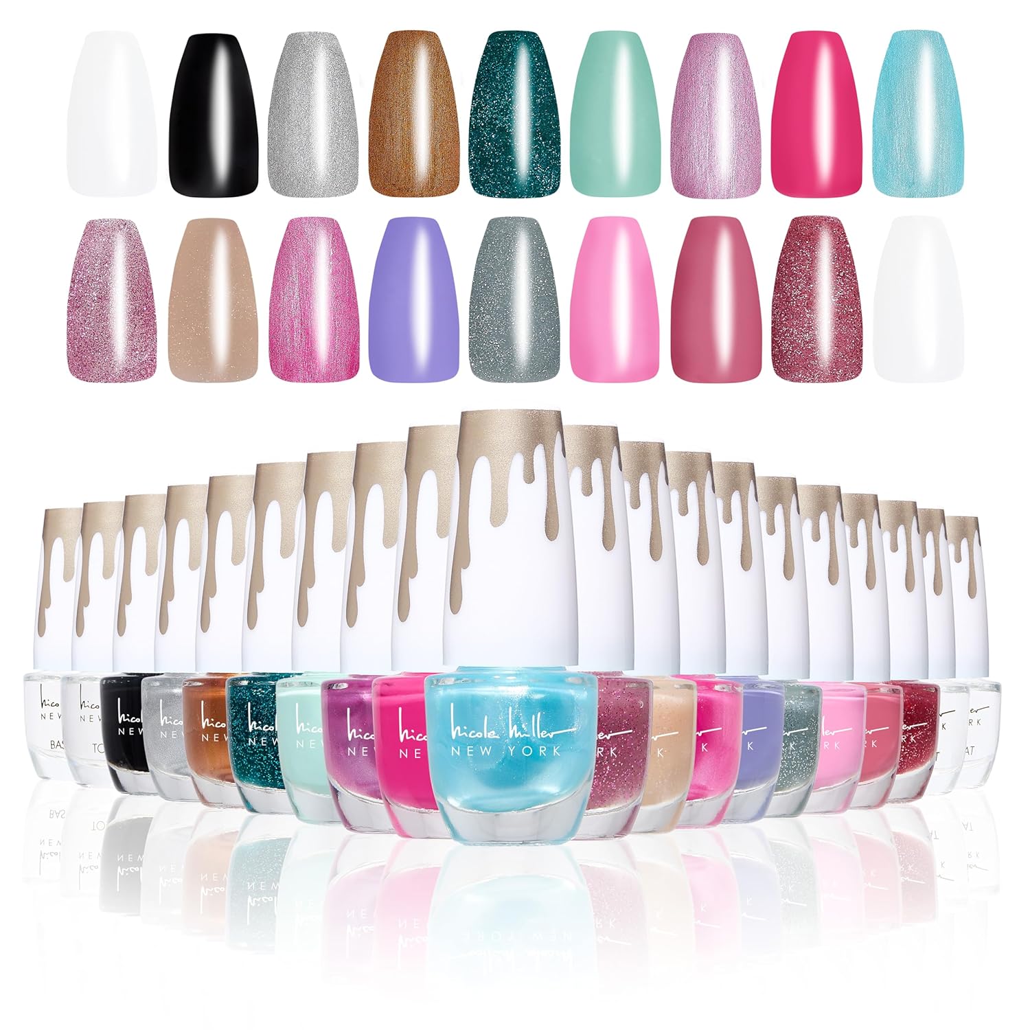 Amazon.com : Nicole Miller Gel Nail Polish Set - 20 Piece Collection ...