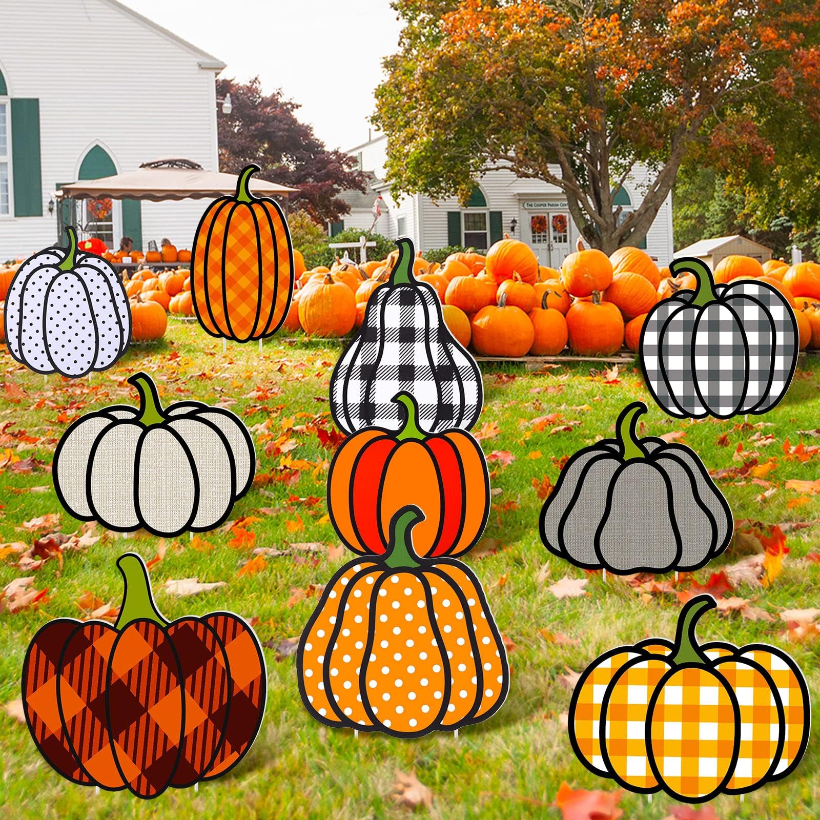 Amazon.com : 11Pcs Thanksgiving Yard Decorations Outdoor Turkey Yard ...