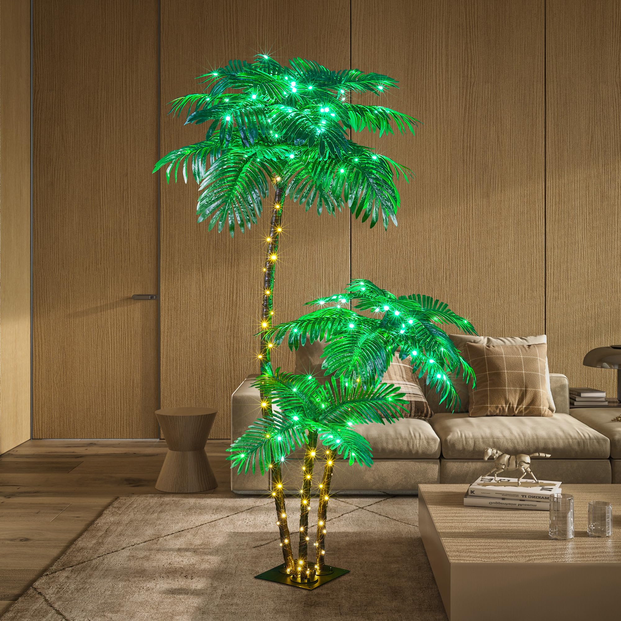 Solar Lighted Palm Tree 6FT 3FT 2FT Artificial Palm Tree Decor for ...