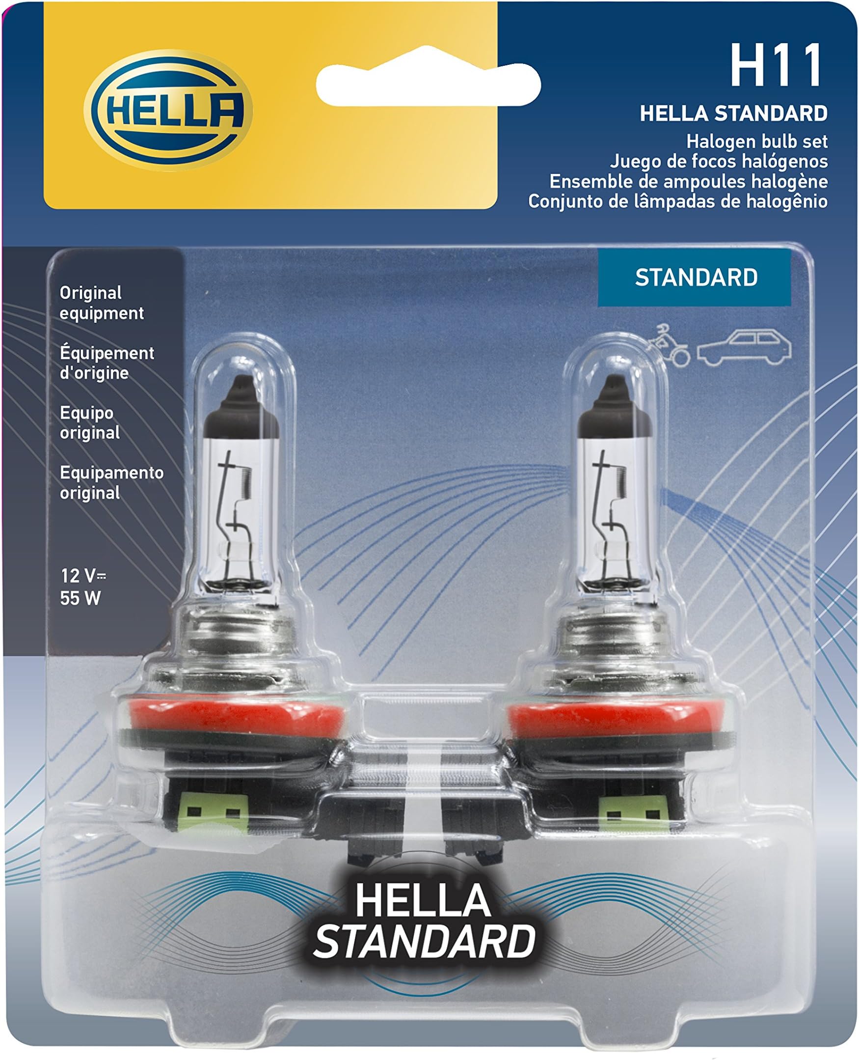 Amazon.com: Hella H11B Bulb H11B 12V 55W Pgjy19-2 : Automotive